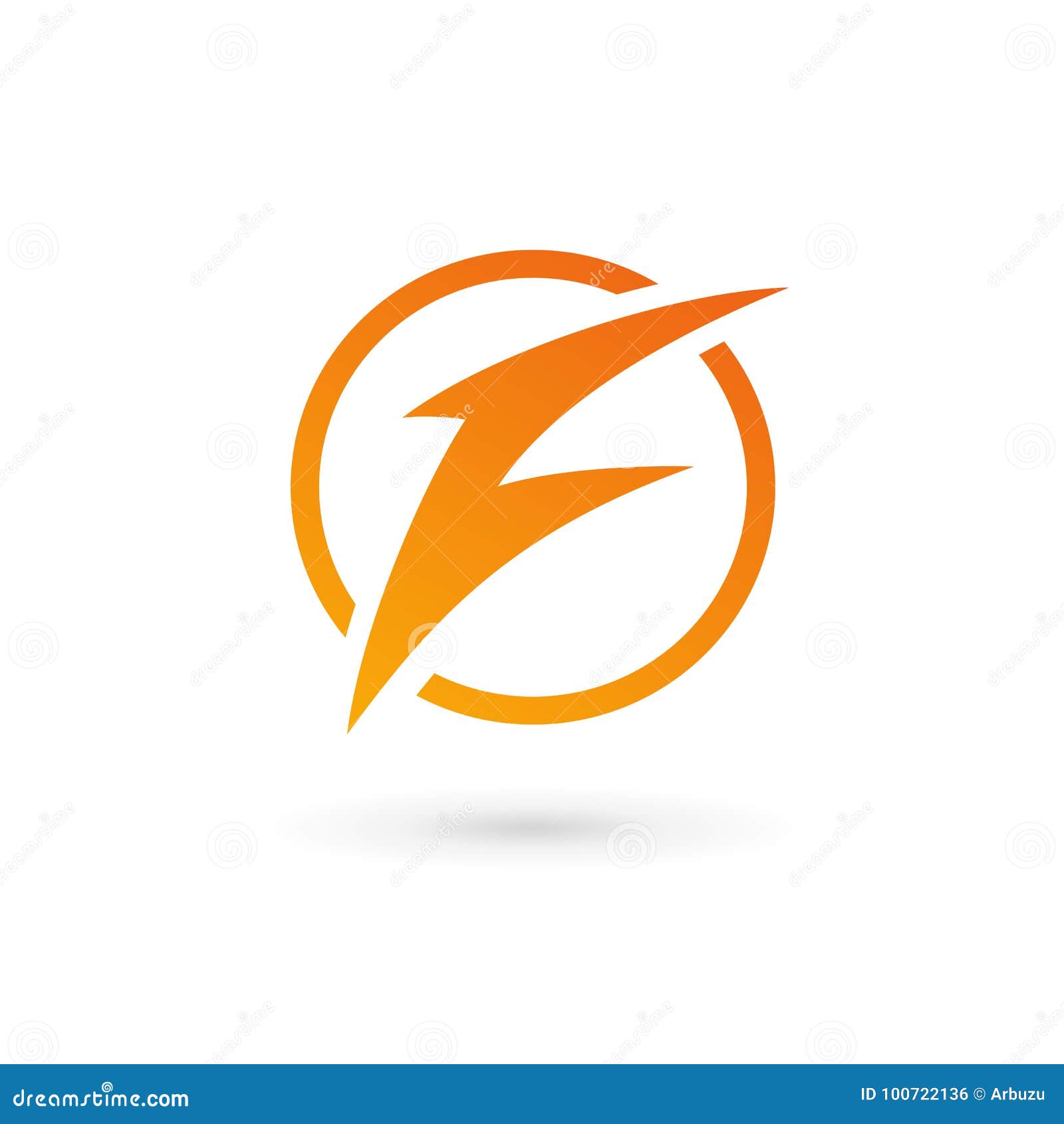 Letter F Lightning Logo Icon Design Template Elements Stock Vector ...