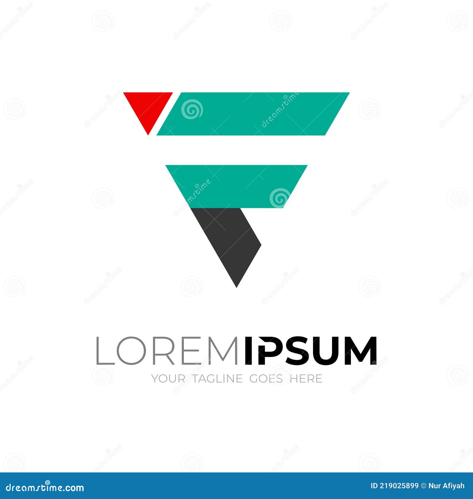 Letter F Logo and Triangle Design Template, Simple Stock Vector ...