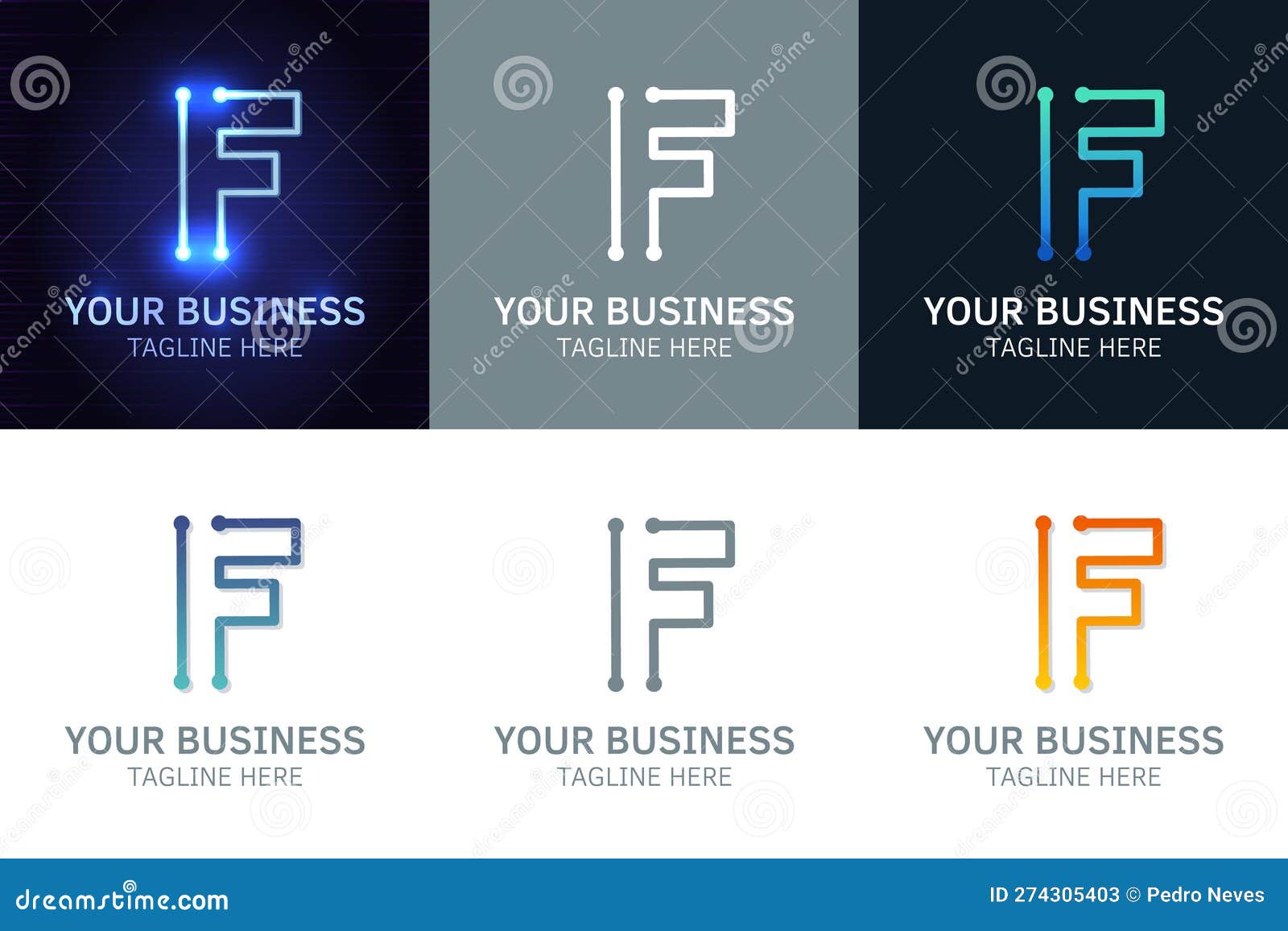 Letter F Minimal Logo Icon Design. Vector Template Graphic Elements ...