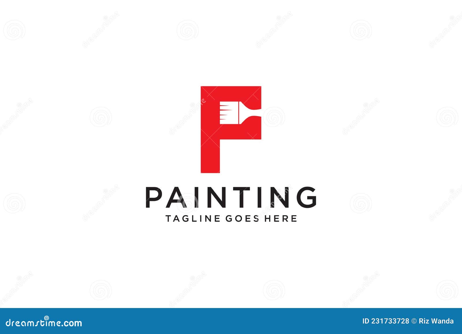 Letter F for Paint Logo, Paint Services Logo, Paint Logo Vector Stock ...