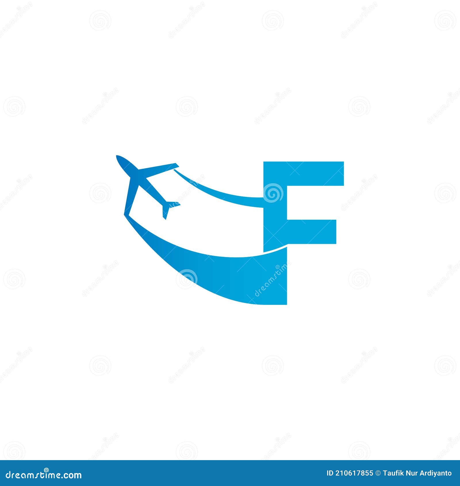 Letter F with Plane Logo Icon Design Vector Illustration Stock Vector ...