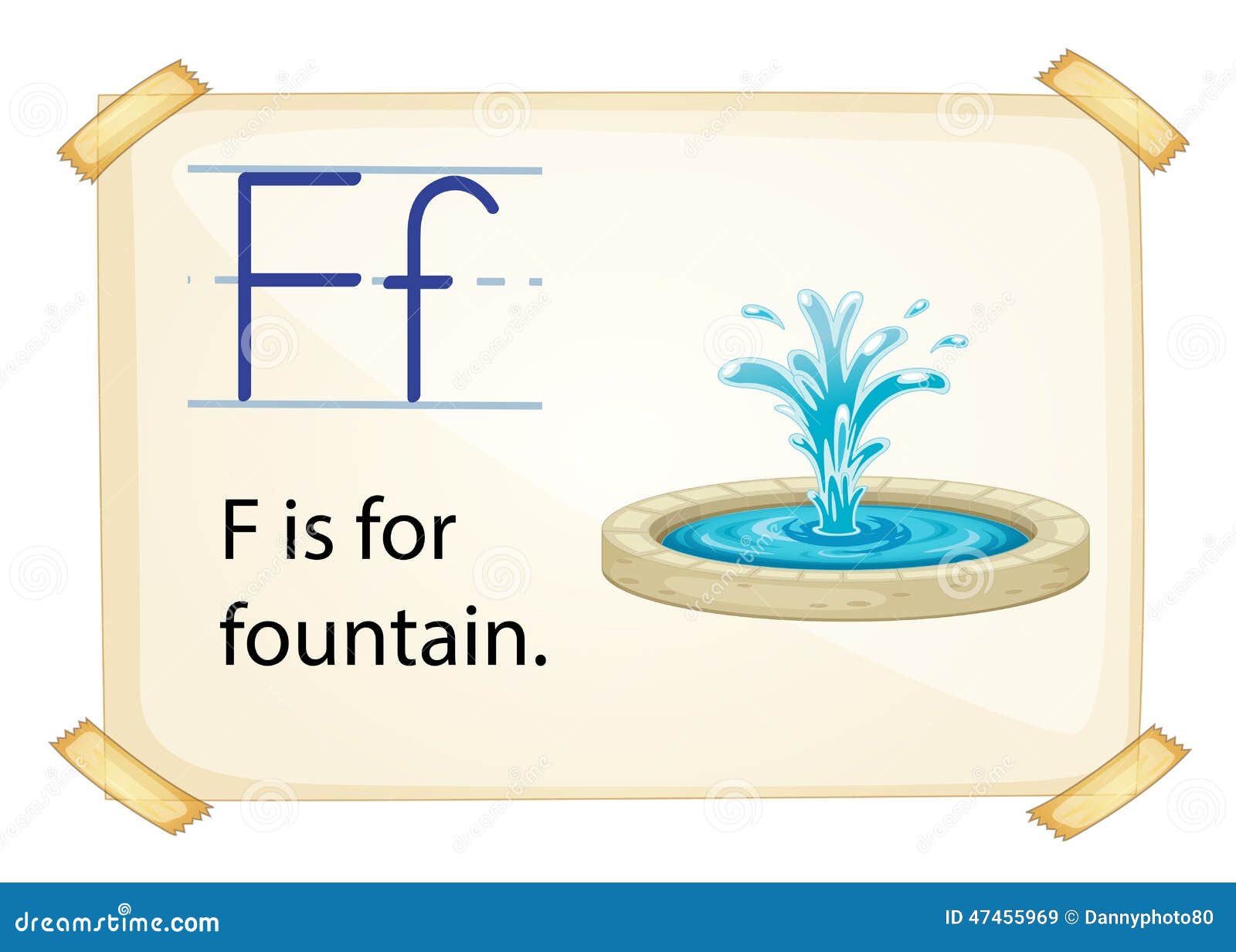 Letter F stock vector. Illustration of fountain, alphabet - 47455969