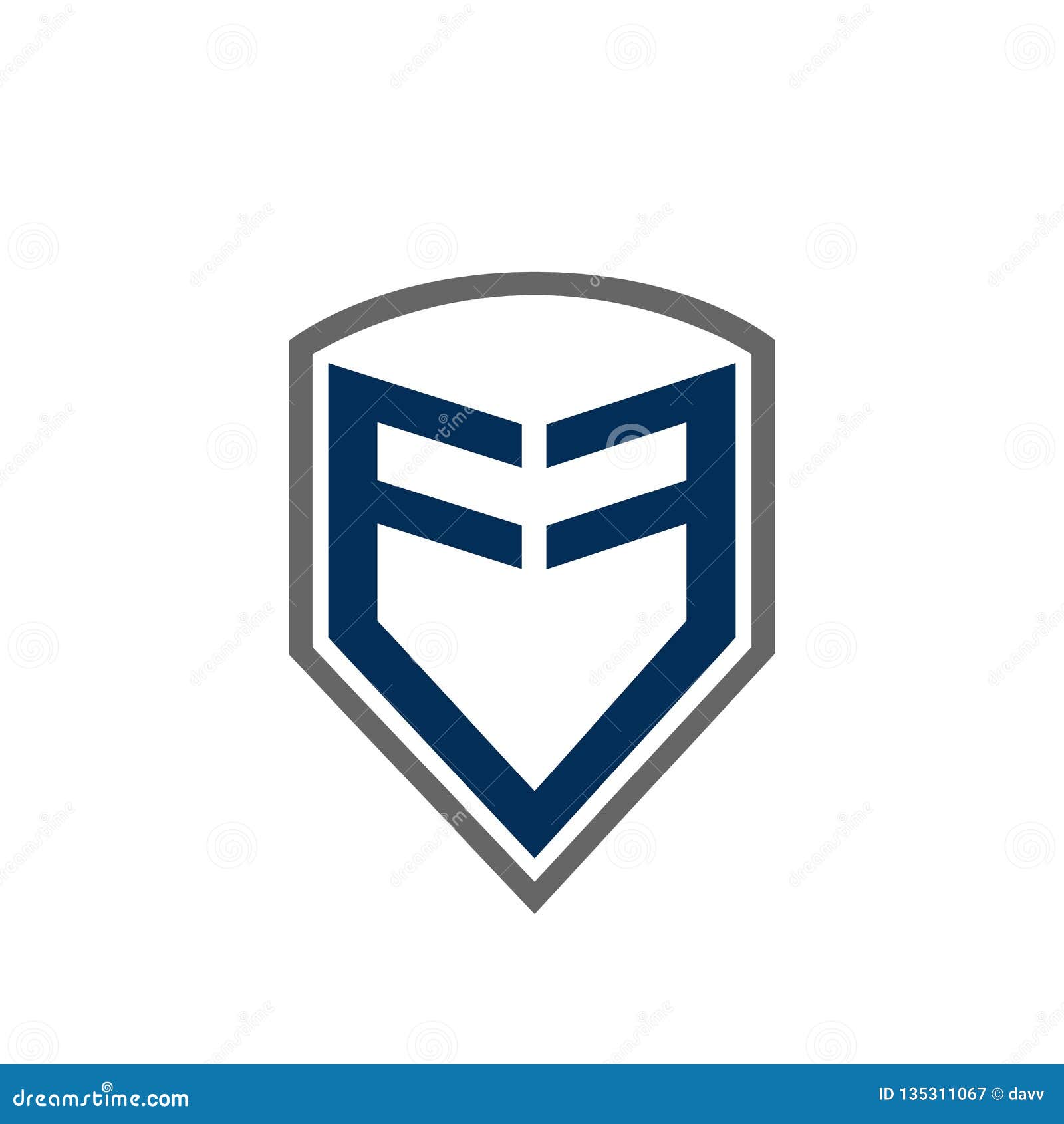 Letter F Shield Logo Abstract Tech Style Logo, Created Shield with ...