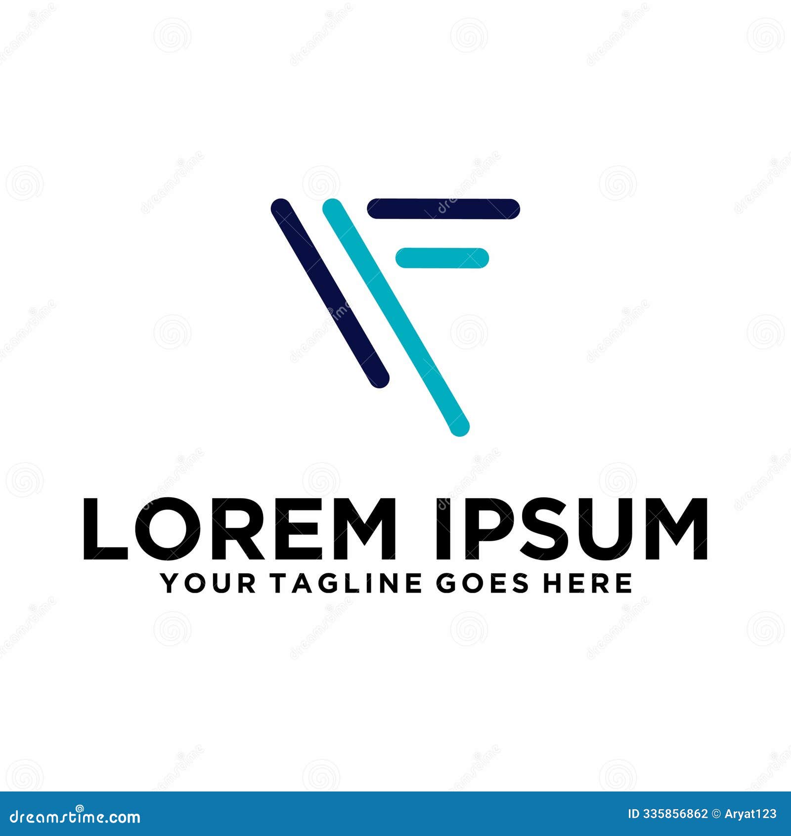 Letter F Simple line logo stock illustration. Illustration of graphic ...