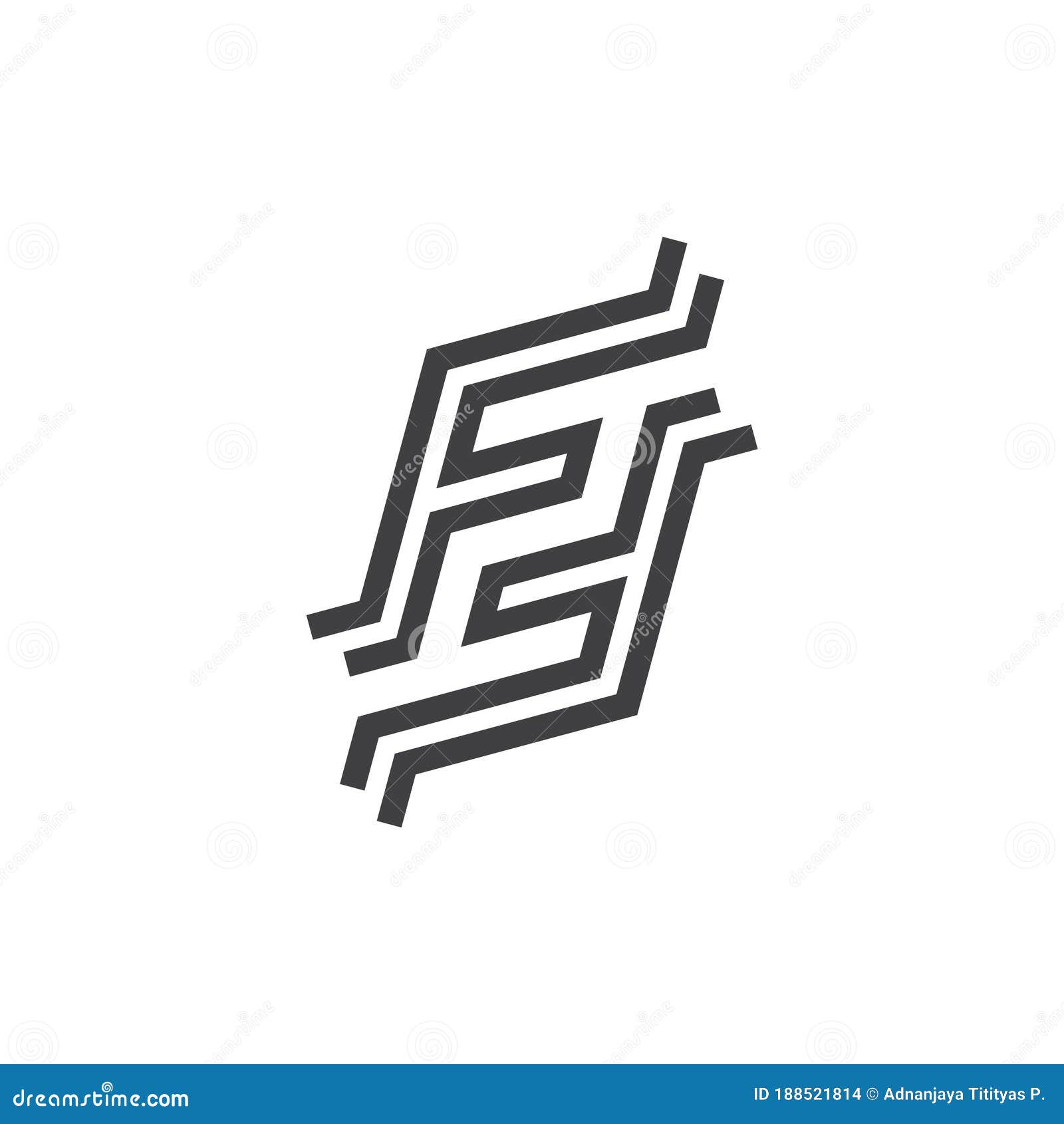 Letter F2 Simple Stripes Line Arrow Logo Vector Stock Vector ...