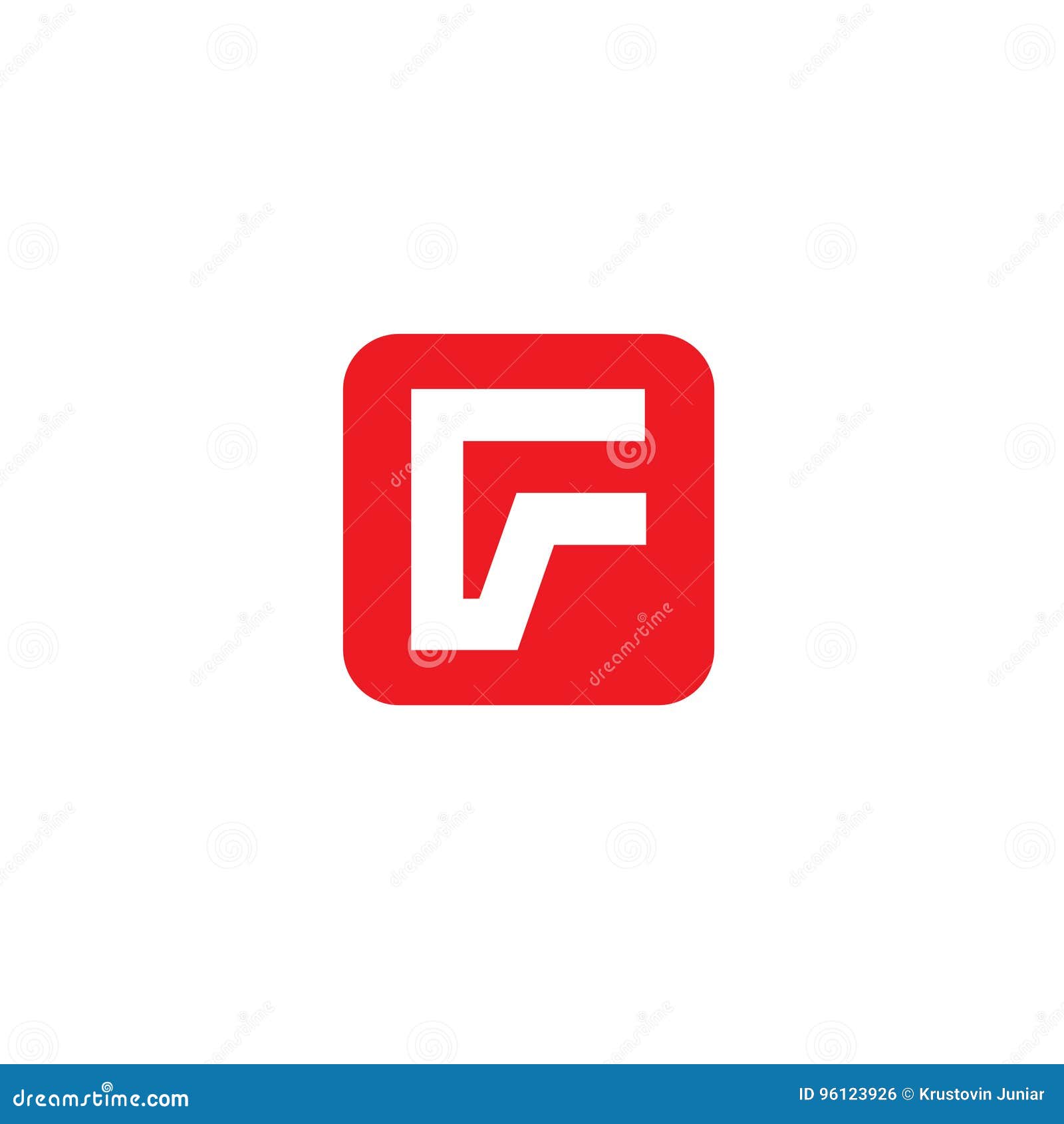 Letter F square logo icon stock vector. Illustration of template - 96123926