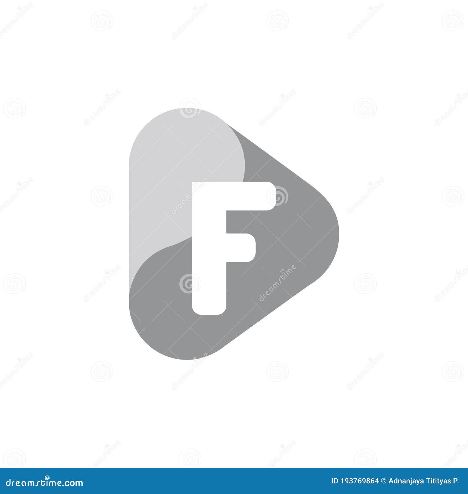 Letter F Symbol Triangle Negative Space Logo Vector Stock Vector ...