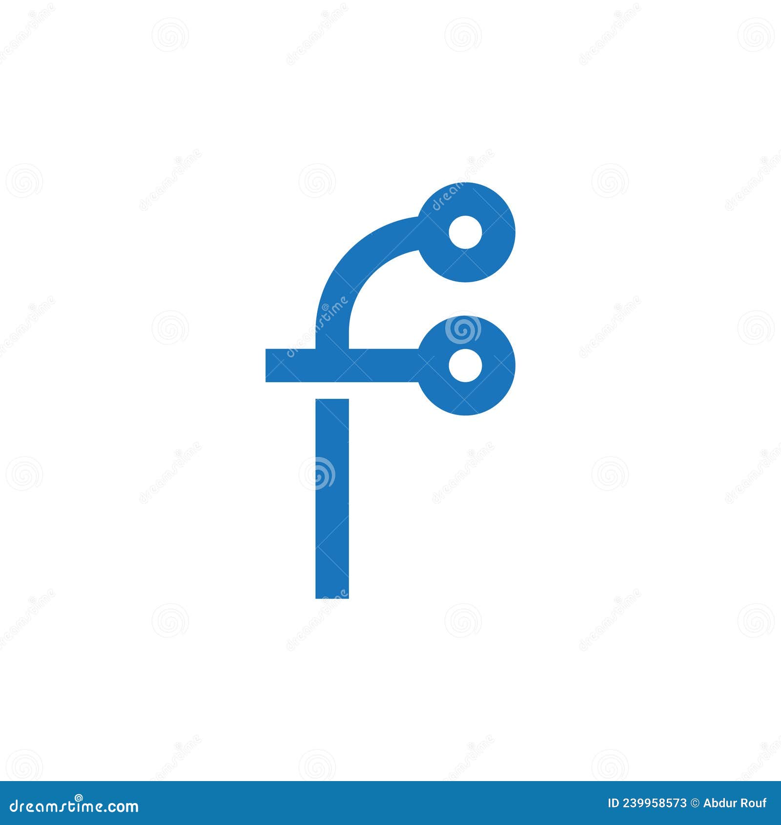 Letter F tech logo design stock vector. Illustration of graphic - 239958573