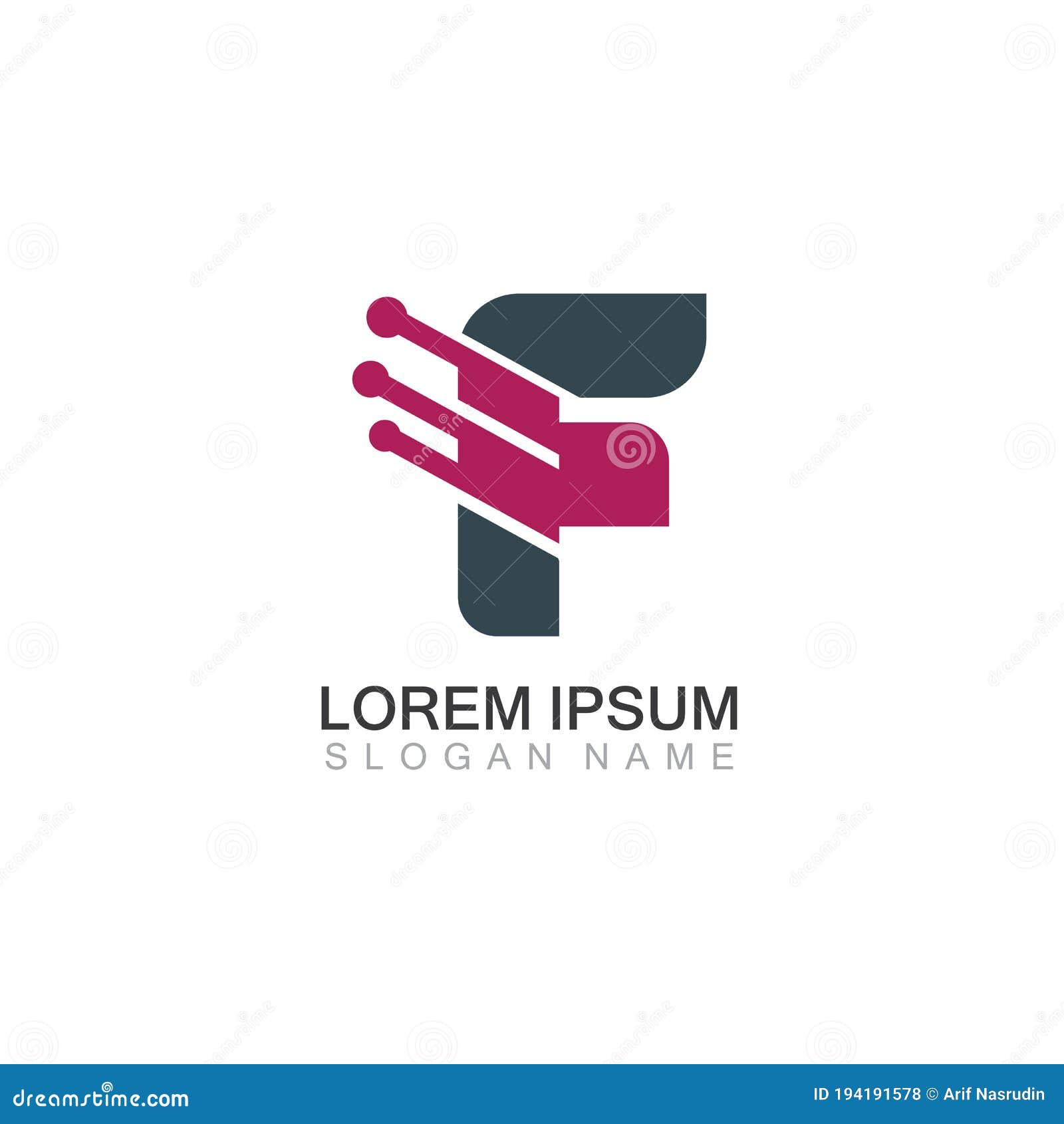 Letter F Technology Logo Concept. Creative and Elegant Logo Design ...