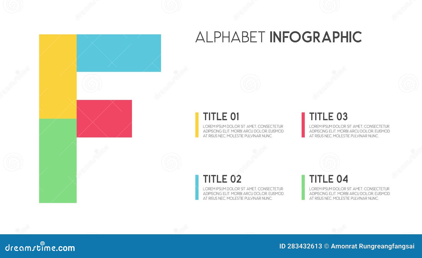 Letter F Vector Alphabet and Other Elements for Infographics Stock ...