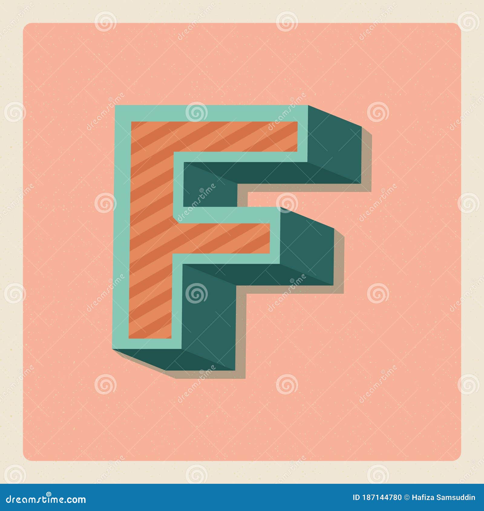 Letter F. Vector Illustration Decorative Design Stock Vector ...