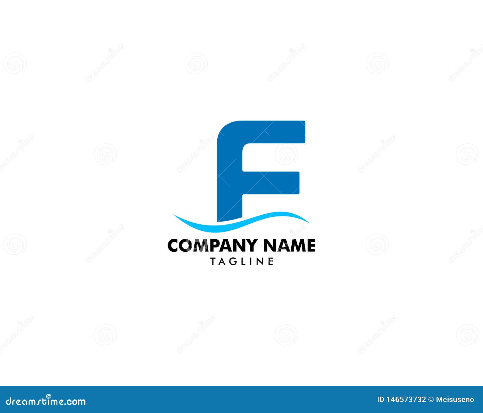 Letter F wave logo design stock vector. Illustration of modern - 146573732