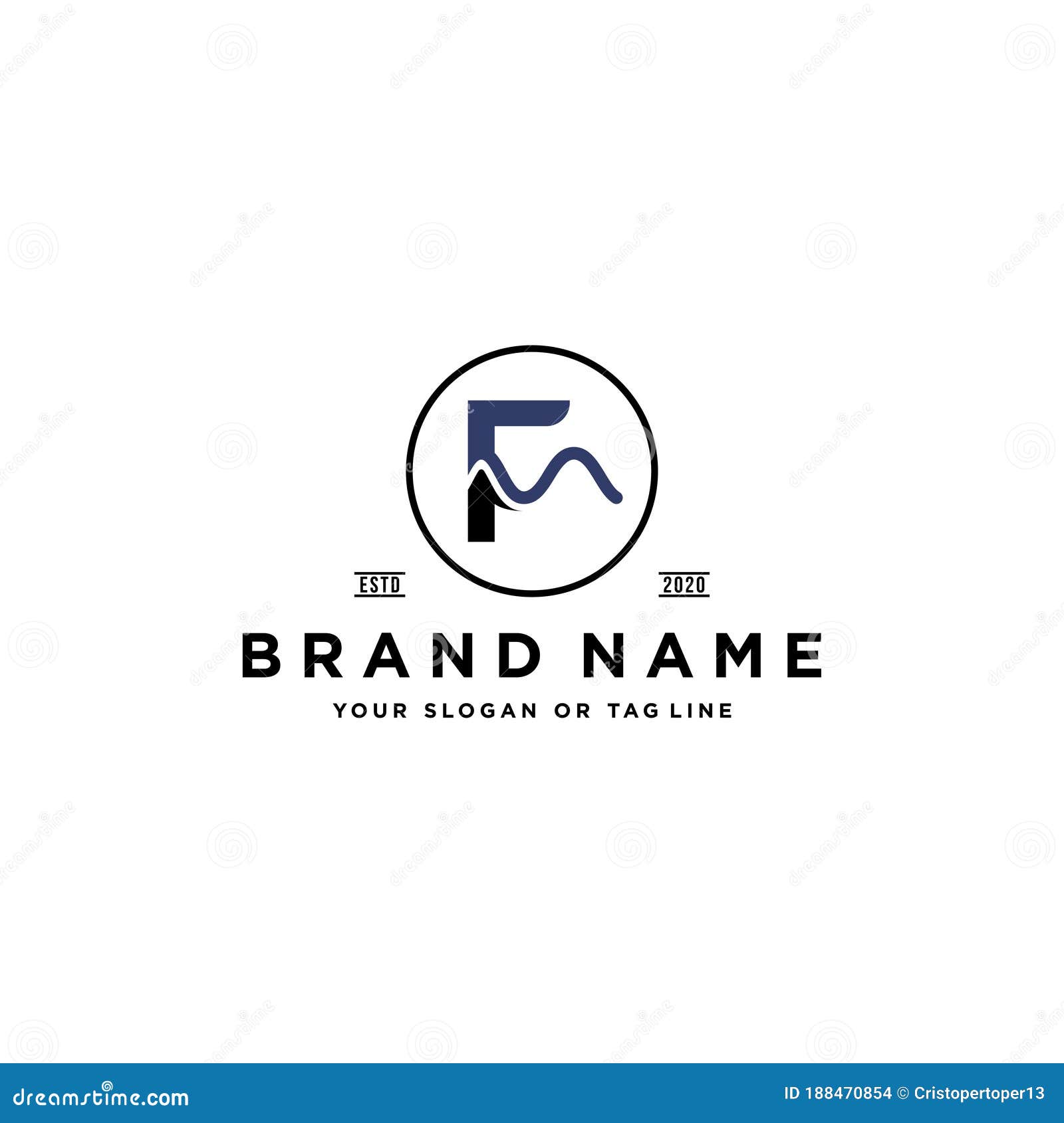 Letter F Wave Logo Design Vector Stock Vector - Illustration of logo ...