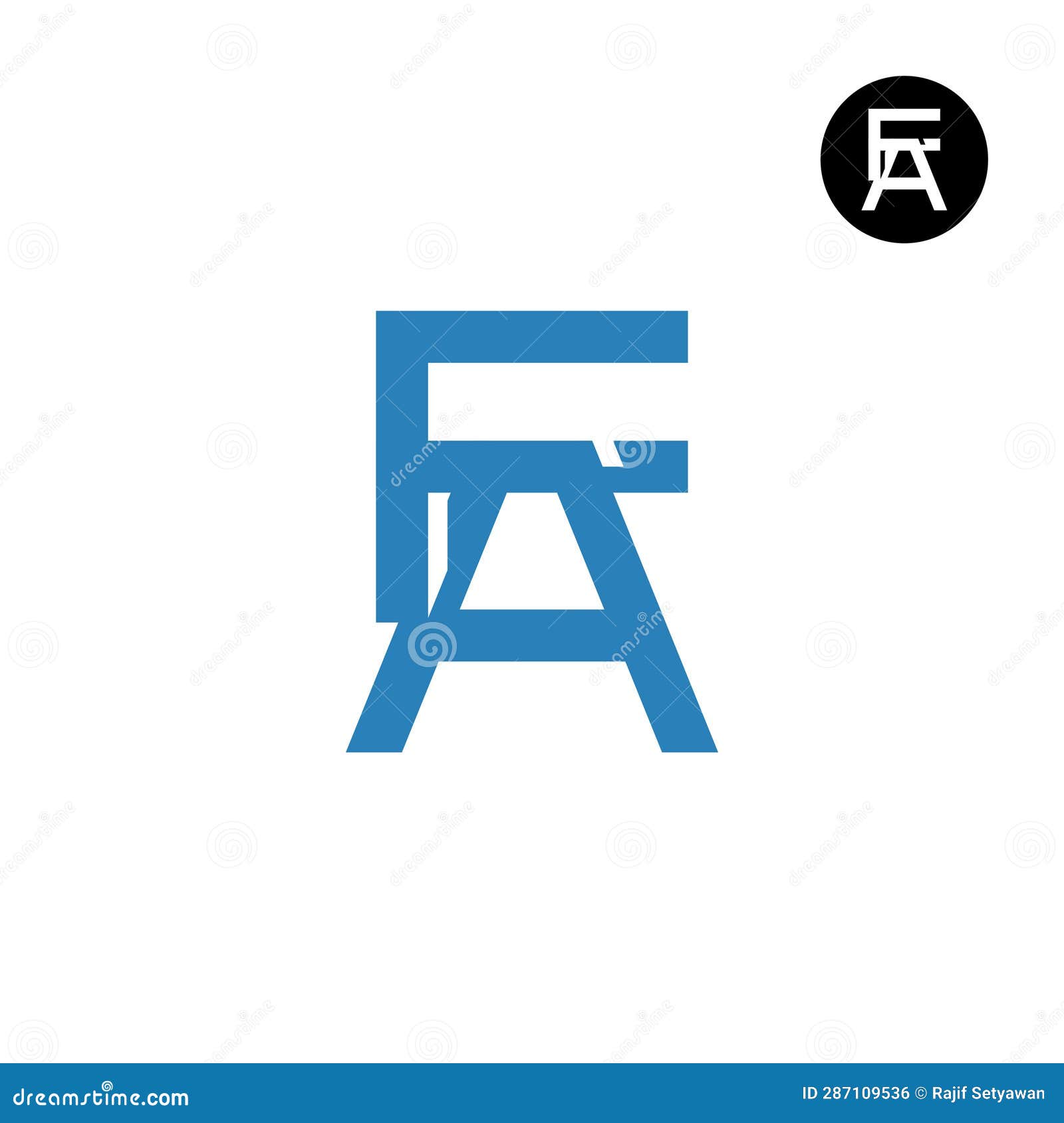 Letter FA AF Monogram Logo Design Stock Illustration - Illustration of ...