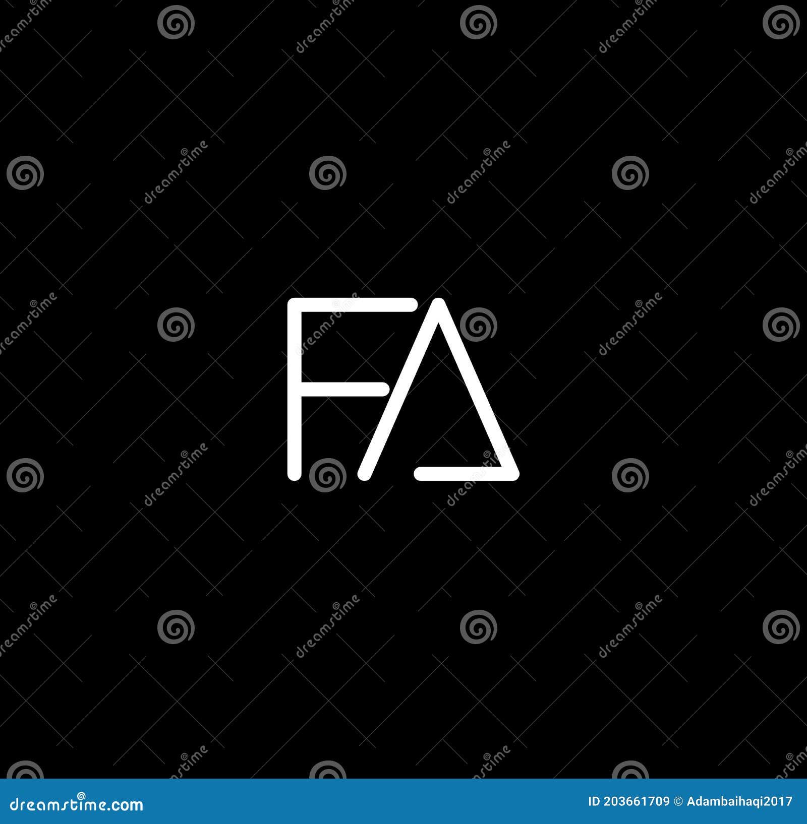 Letter FA Alphabet Logo Design Vector. the Initials of the Letter F and ...