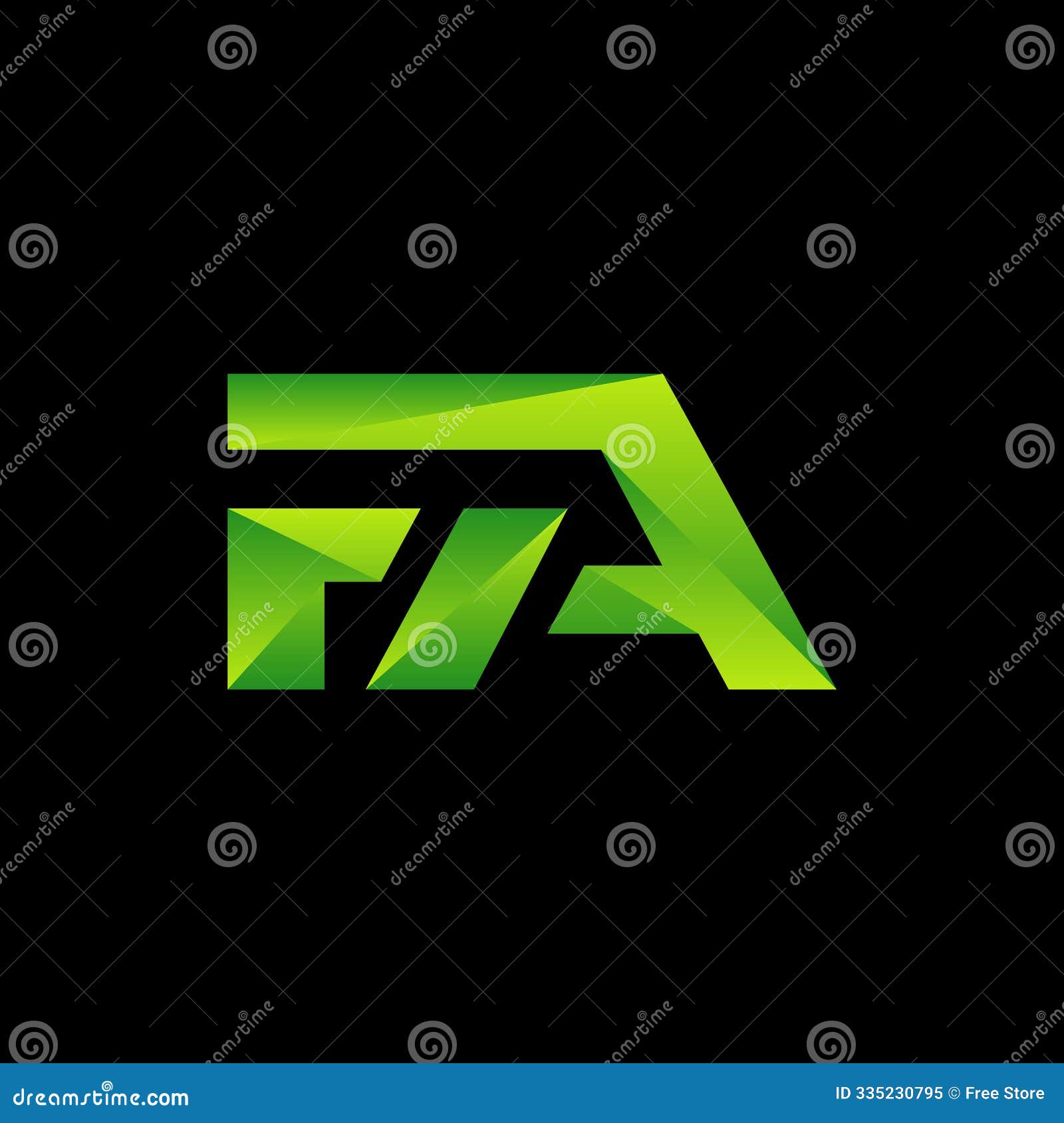 Letter FA Geometric Modern Technology Business Icon Creative Design ...