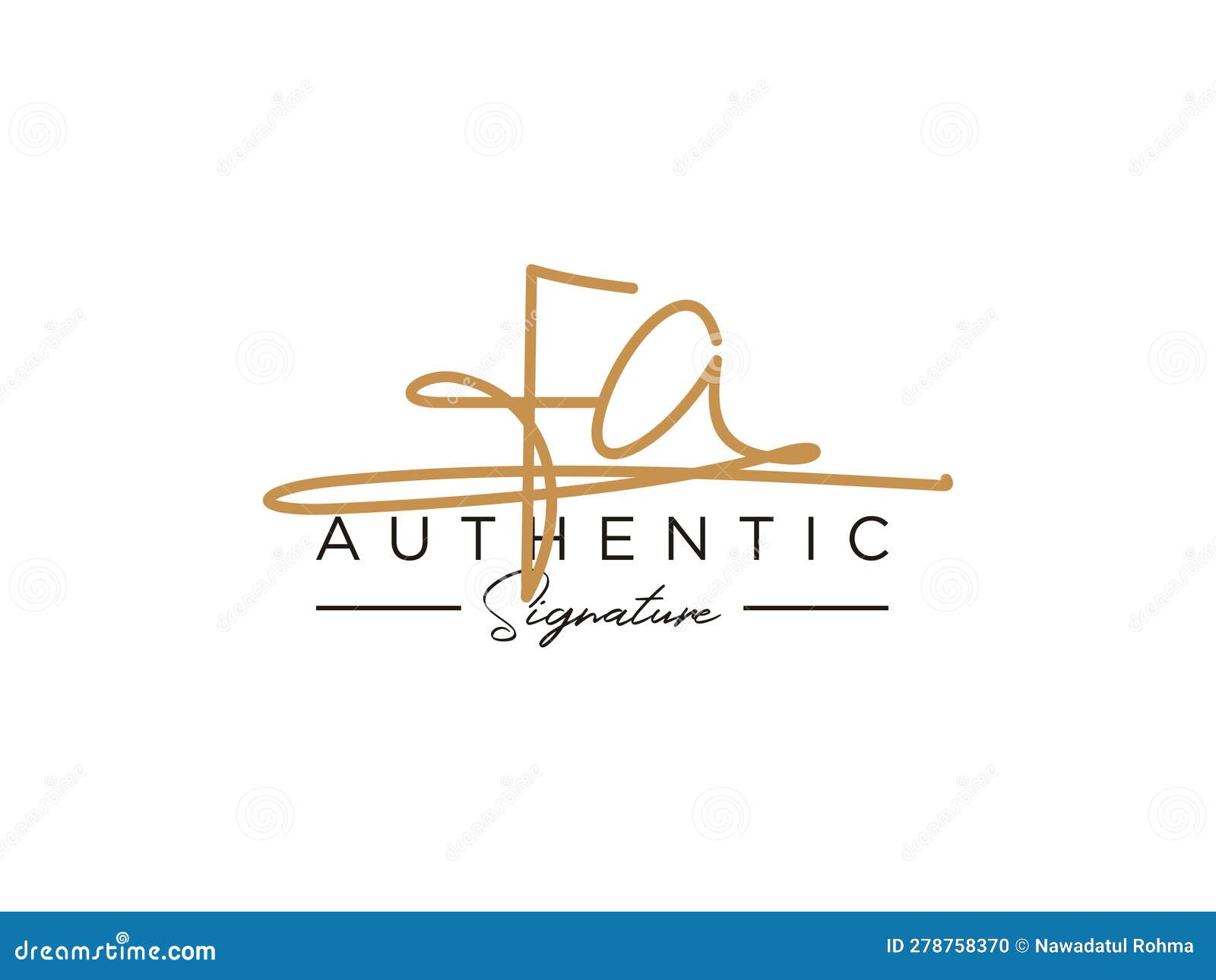 Letter FA Signature Logo Template Vector Stock Vector - Illustration of ...