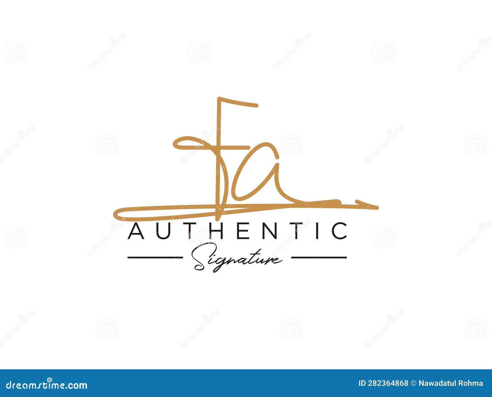 Letter FA Signature Logo Template Vector Stock Vector - Illustration of ...