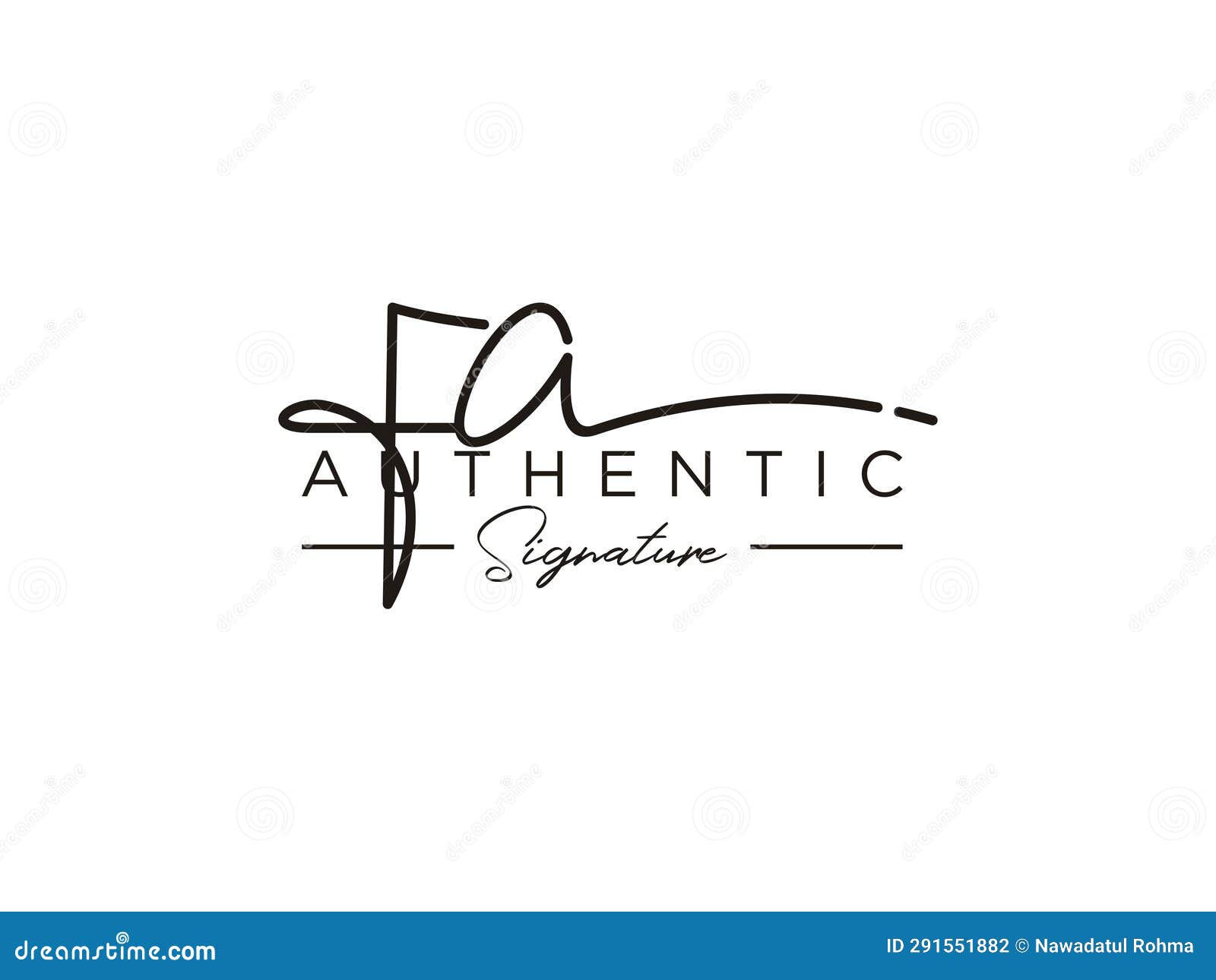 Letter FA Signature Logo Template Vector Stock Vector - Illustration of ...