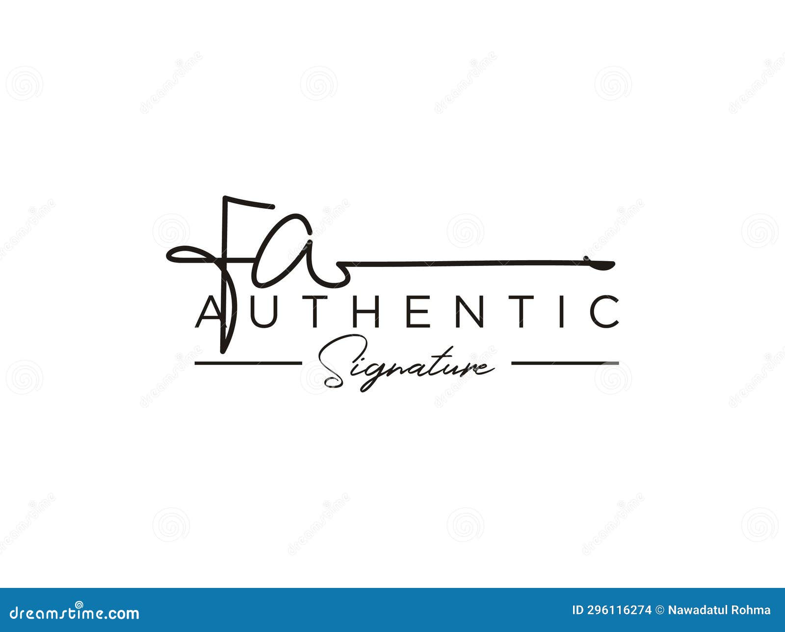 Letter FA Signature Logo Template Vector Stock Vector - Illustration of ...