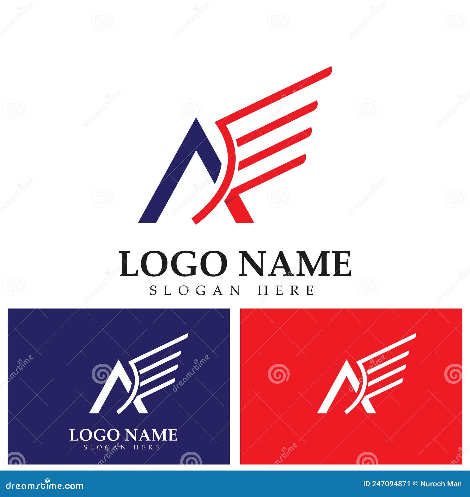 Letter Falcon Wing Logo Template. Stock Vector - Illustration of ...