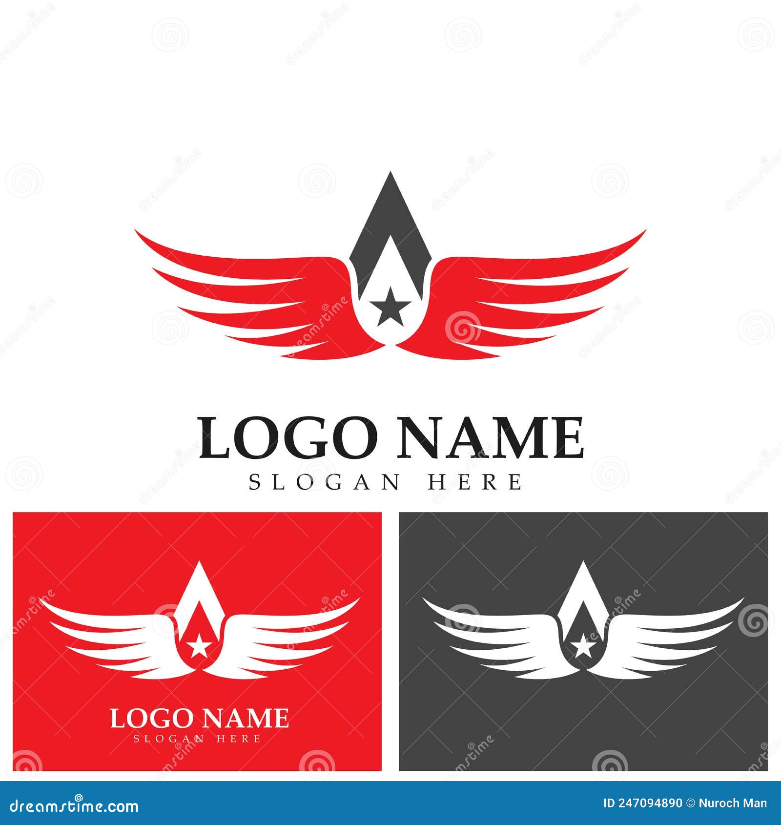Letter Falcon Wing Logo Template. Stock Vector - Illustration of ...