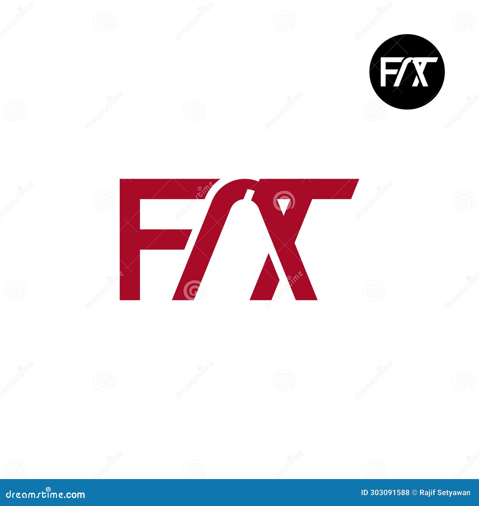 Letter FAT Monogram Logo Design Stock Vector - Illustration of letters ...