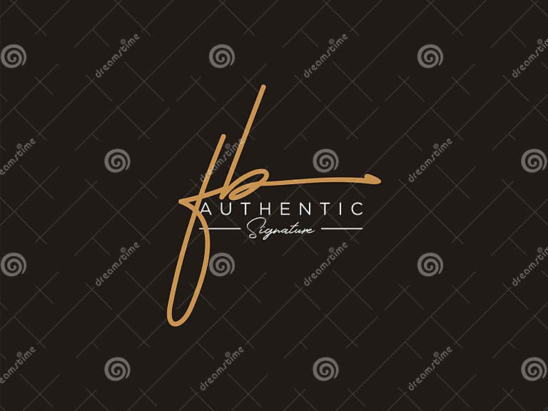Letter FB Signature Logo Template Vector Stock Vector - Illustration of ...