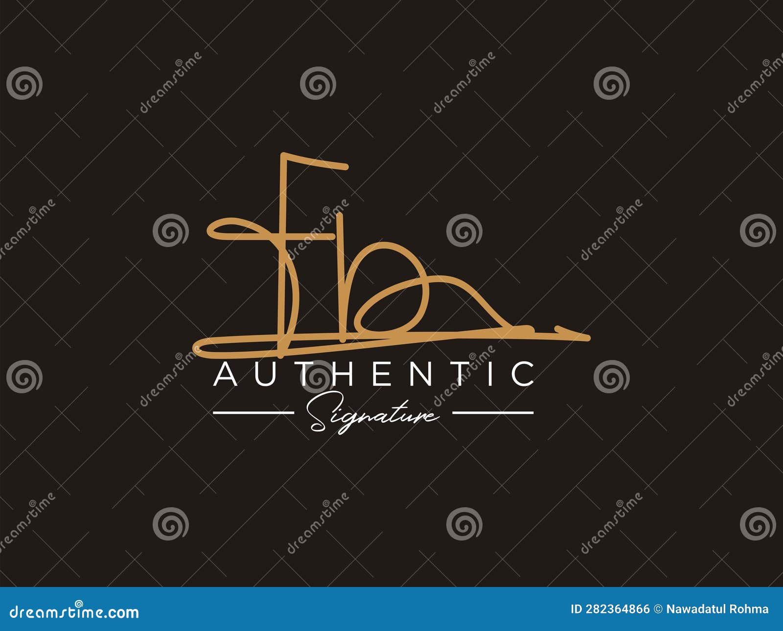 Letter FB Signature Logo Template Vector Stock Vector - Illustration of ...