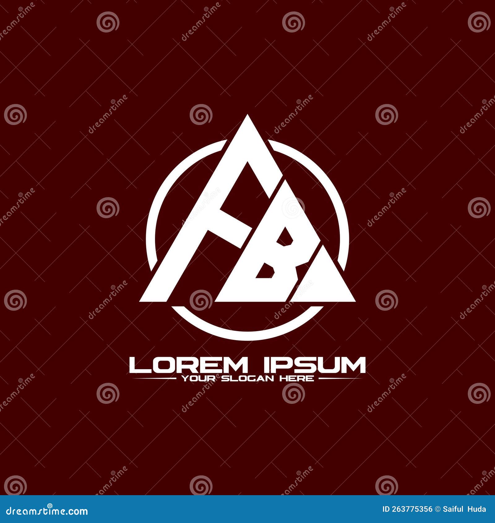 Letter FB Simple Monogram Logo Icon Design. Stock Vector - Illustration ...