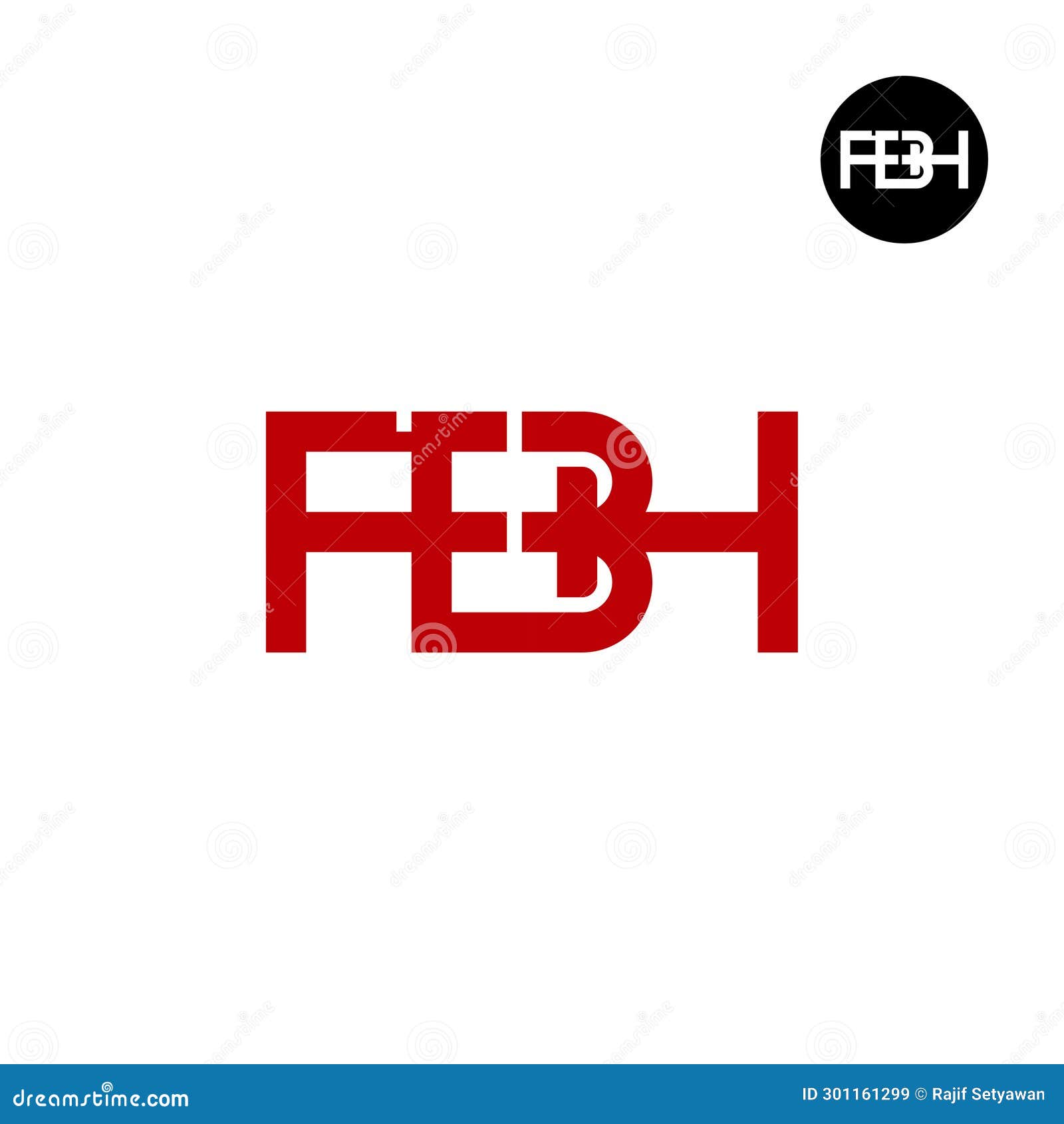 Letter FBH Monogram Logo Design Stock Vector - Illustration of initial ...