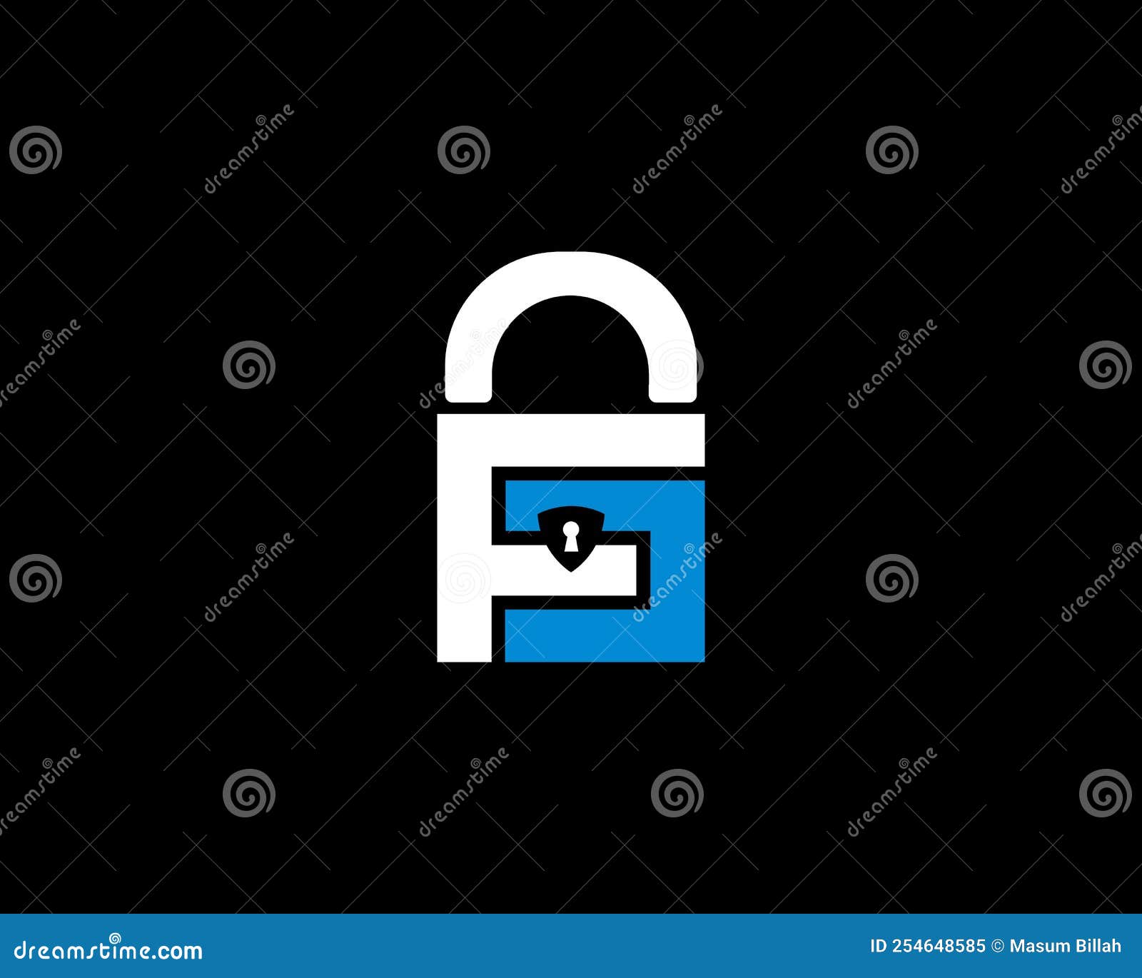 Letter FC Lock and Security Logo Design Concept. Stock Vector ...