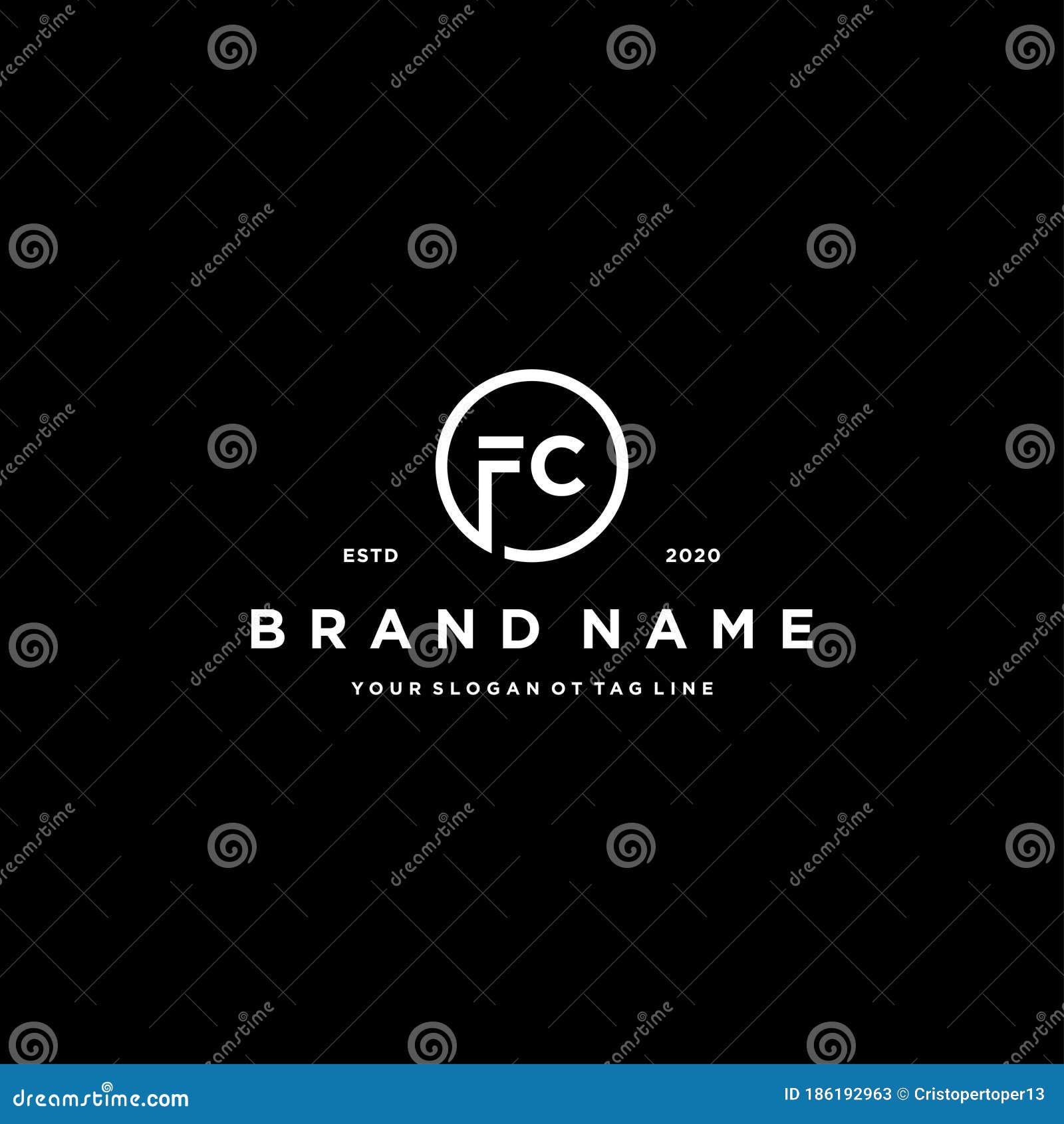 Letter FC Logo Design Vector Stock Vector - Illustration of luxury ...