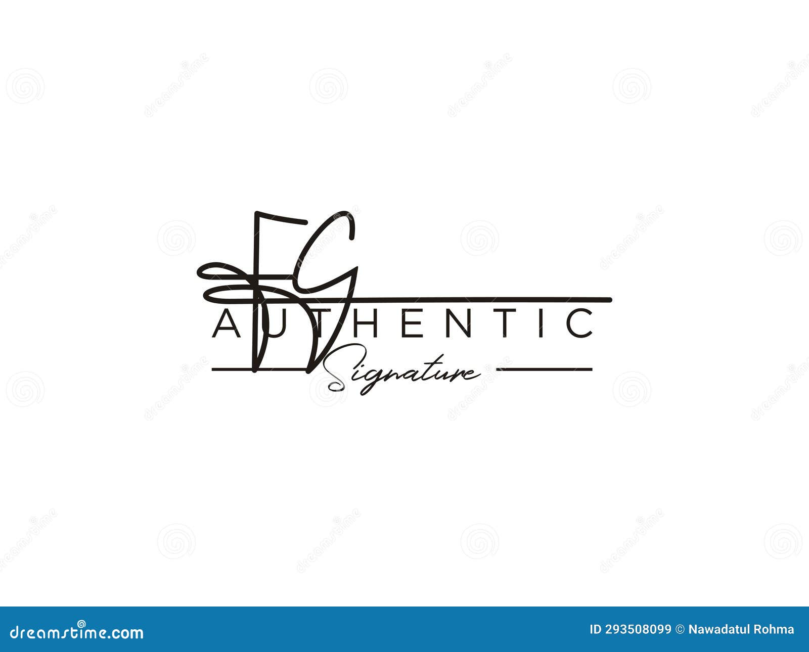 Letter FC Signature Logo Template Vector Stock Vector - Illustration of ...