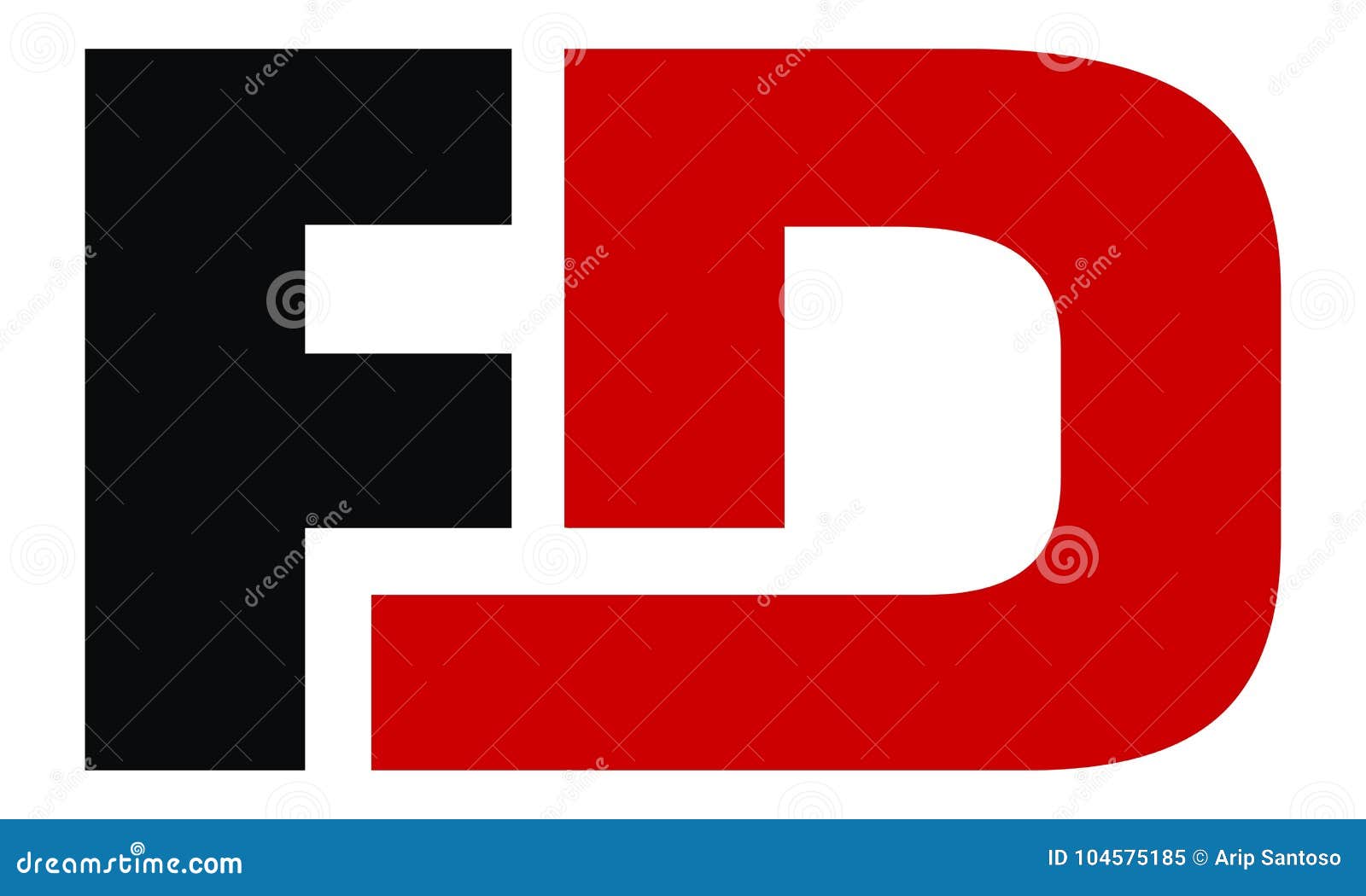 Letter FD Modern Logo stock vector. Illustration of capital - 104575185