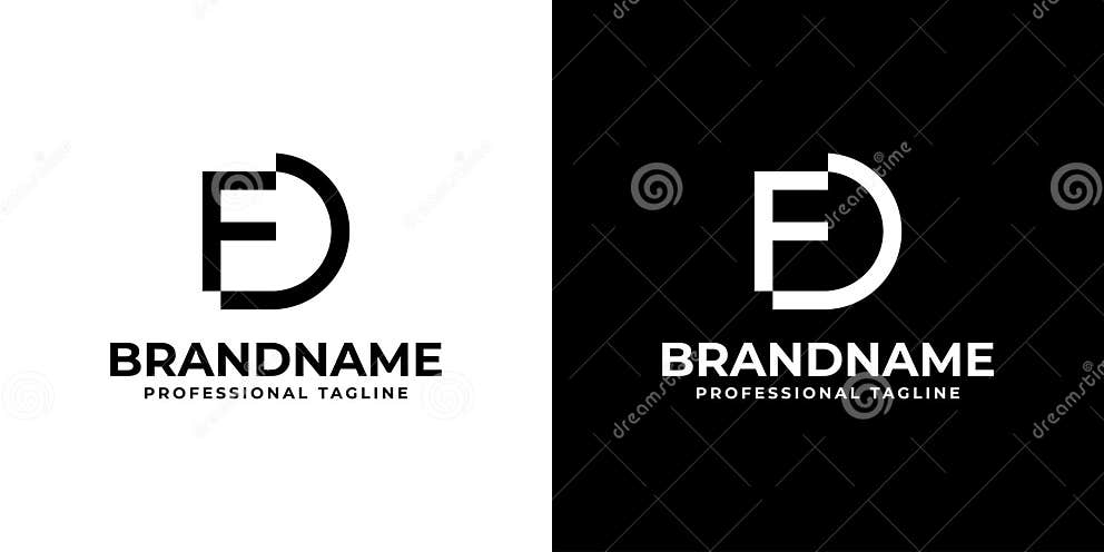 Letter FD Monogram Logo Bundle, Sutable for Business with FD or DF ...