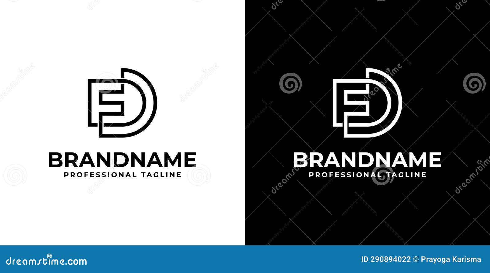Letter FD Monogram Logo Bundle, Sutable for Business with FD or DF ...