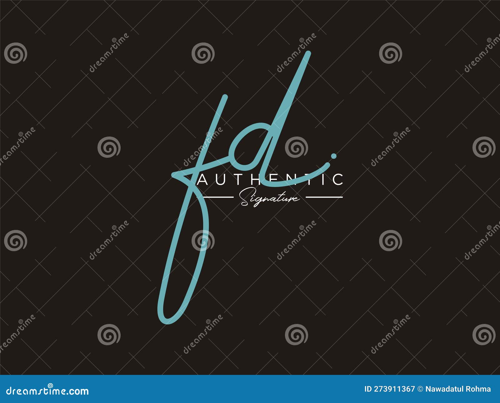 Letter FD Signature Logo Template Vector Stock Vector - Illustration of ...