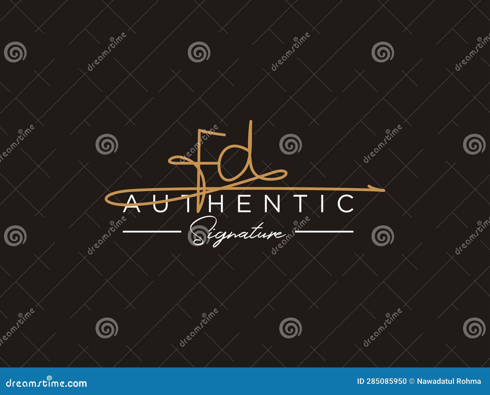 Letter FD Signature Logo Template Vector Stock Vector - Illustration of ...