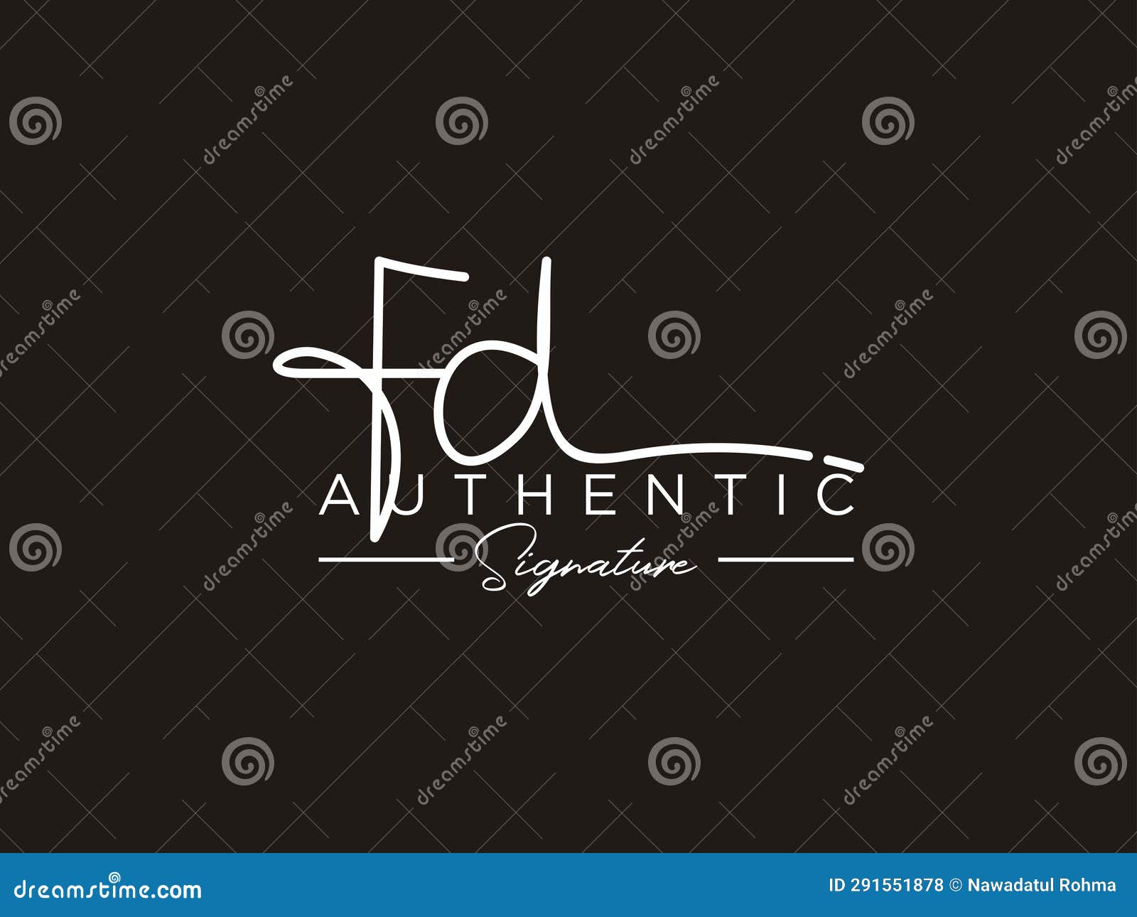 Letter FD Signature Logo Template Vector Stock Vector - Illustration of ...