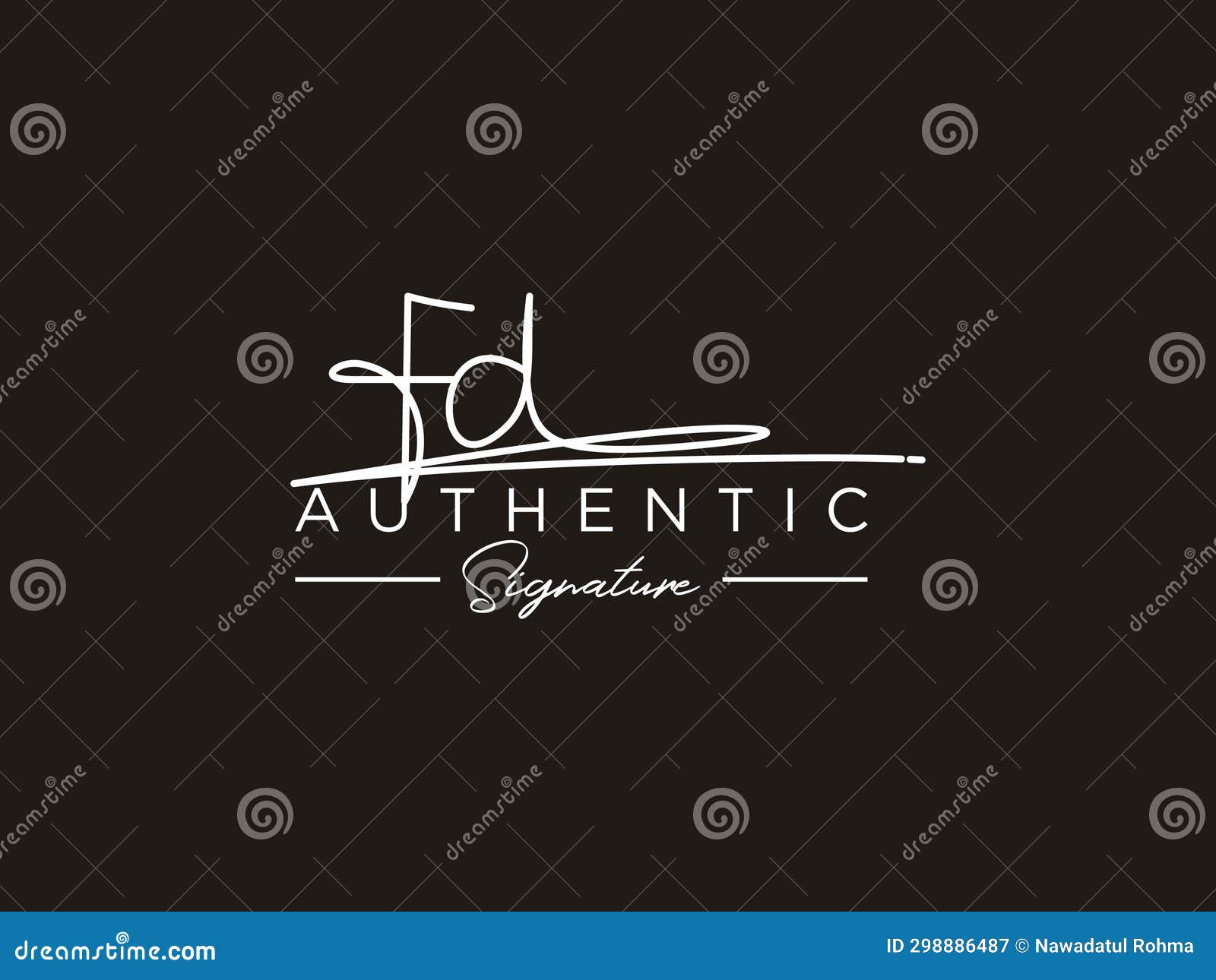 Letter FD Signature Logo Template Vector Stock Vector - Illustration of ...