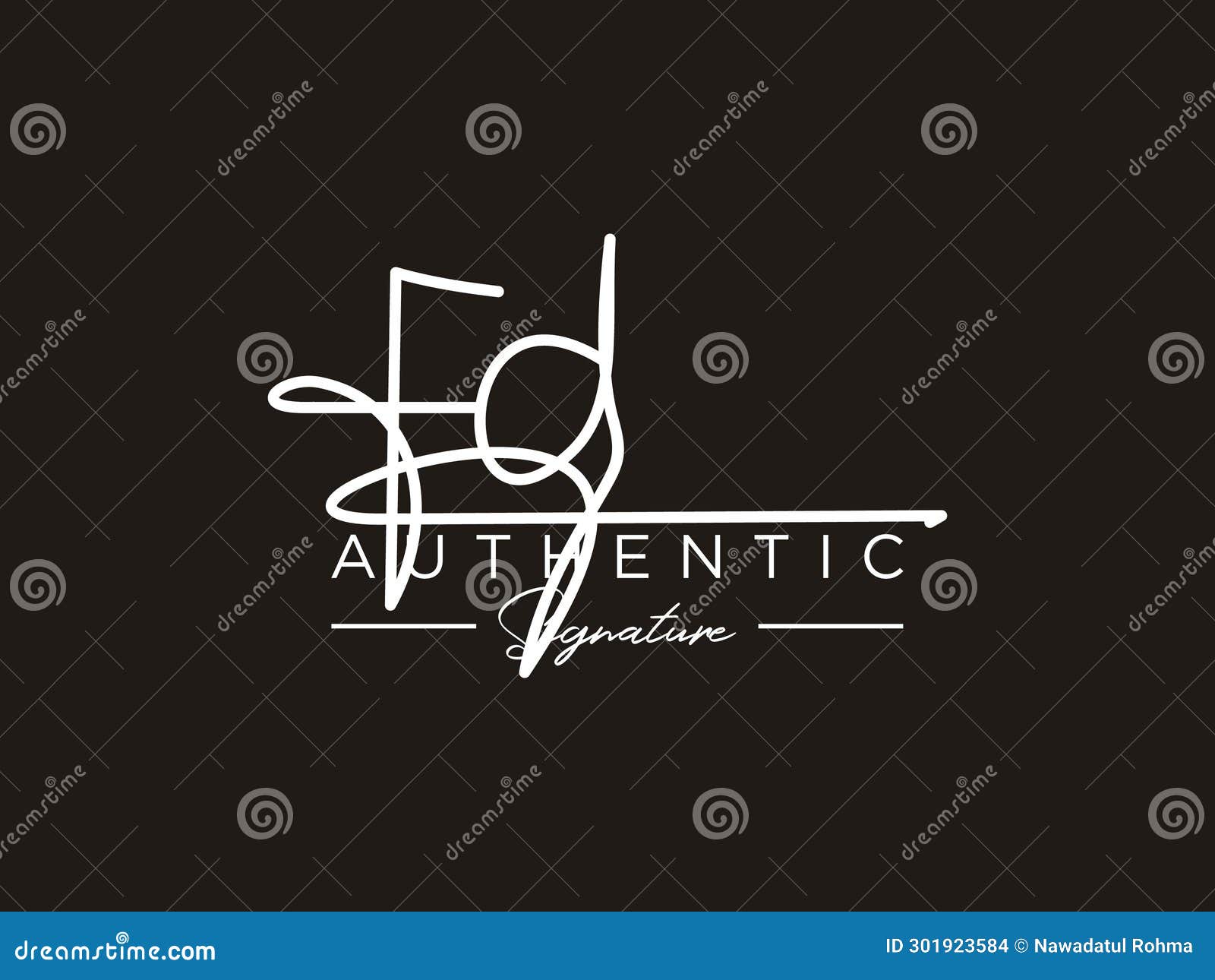 Letter FD Signature Logo Template Vector Stock Vector - Illustration of ...