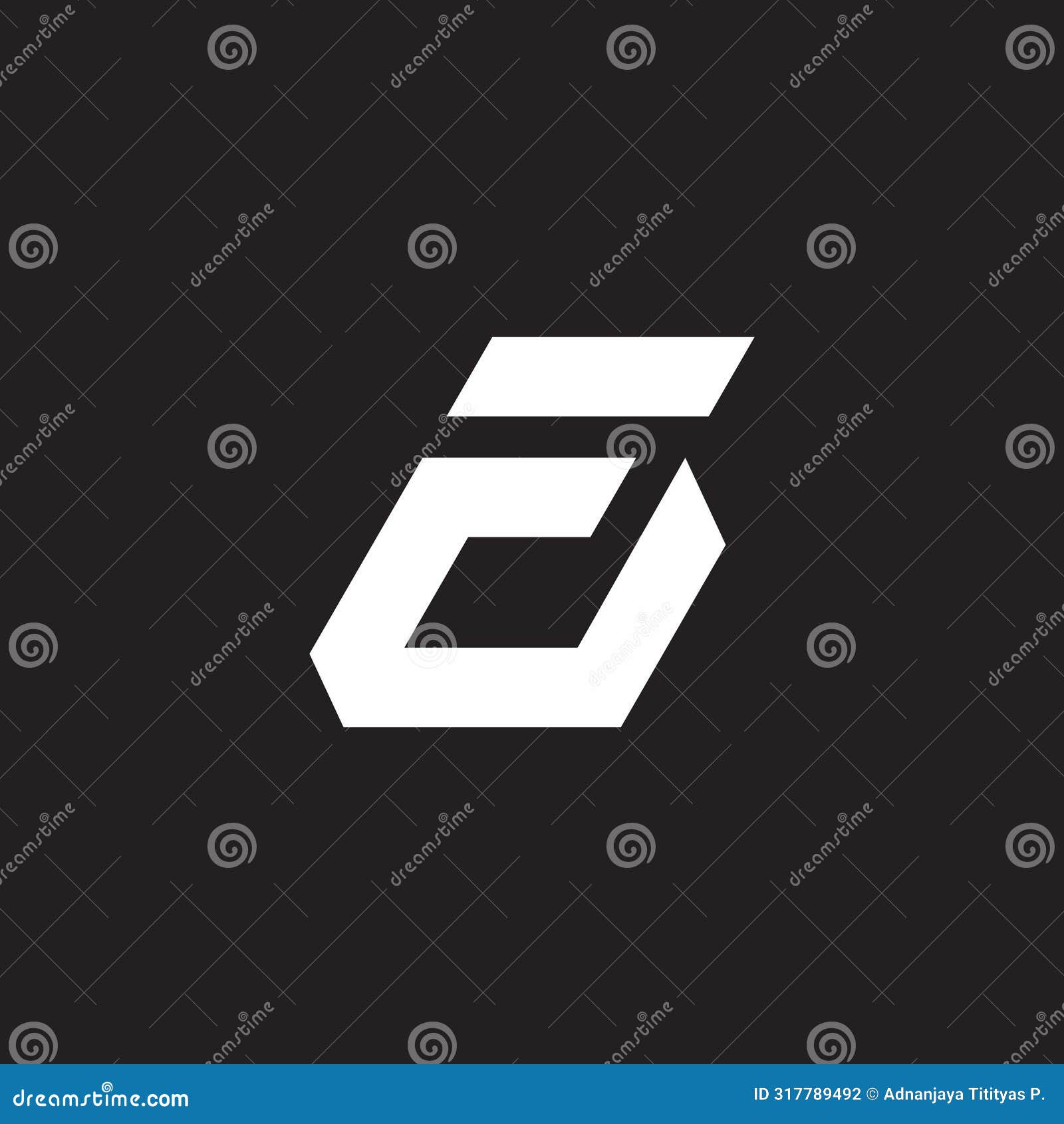 Letter Fd Simple Geometric Line Logo Vector Stock Vector - Illustration ...