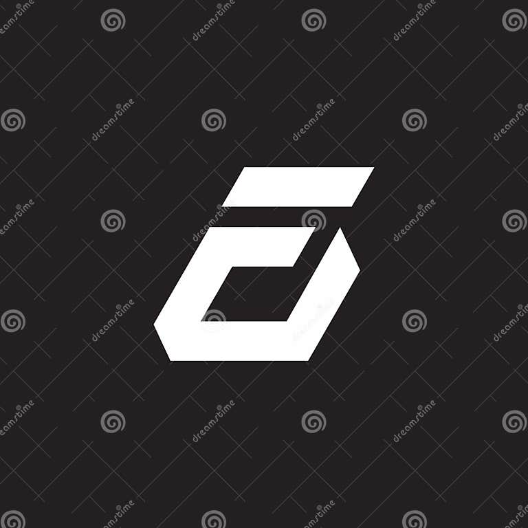 Letter Fd Simple Geometric Line Logo Vector Stock Vector - Illustration ...