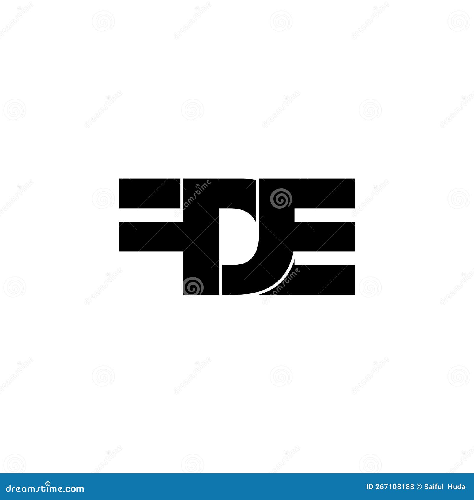 Letter FDE Simple Monogram Logo Icon Design. Stock Vector ...