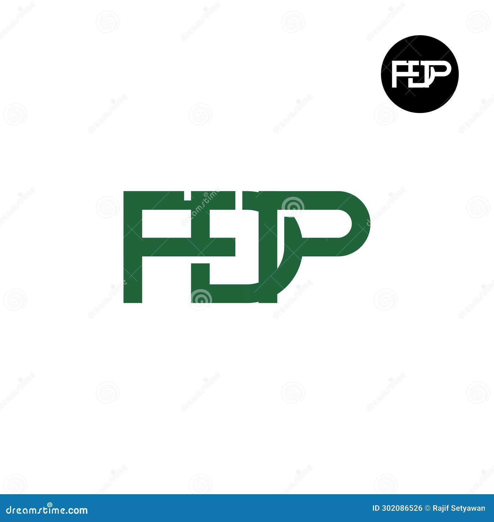 Letter FDP Monogram Logo Design Stock Vector - Illustration of ...