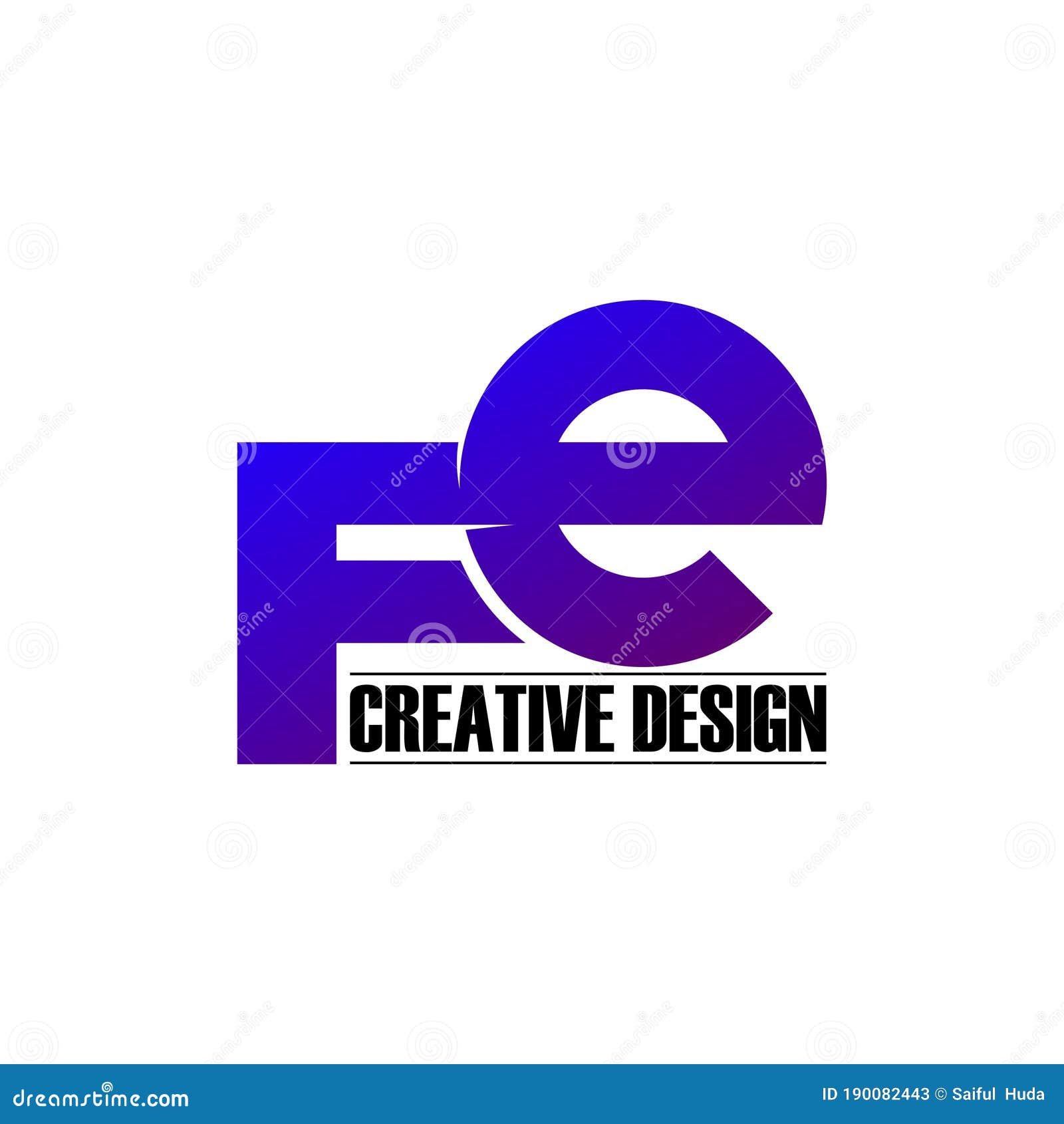 Letter FE Monogram Logo Icon Design Vector. Stock Vector - Illustration ...
