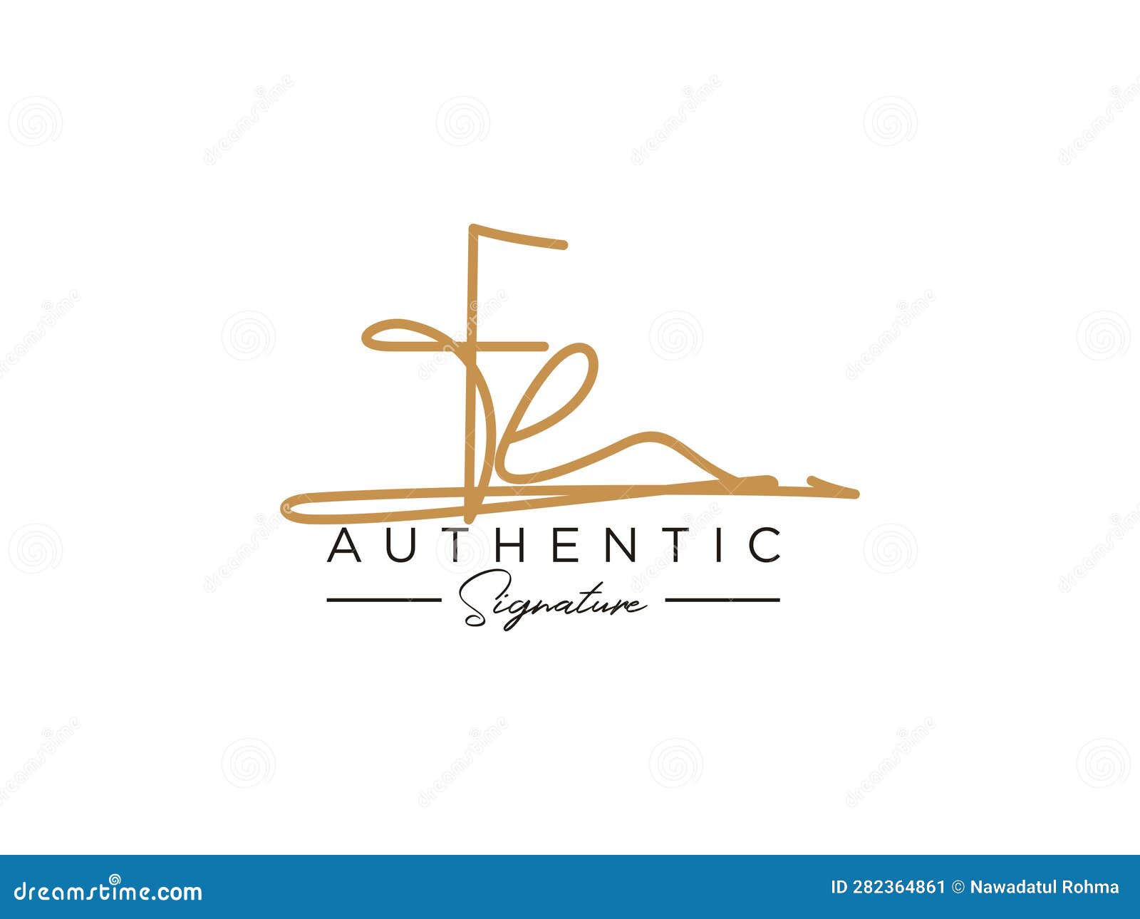 Letter FE Signature Logo Template Vector Stock Vector - Illustration of ...