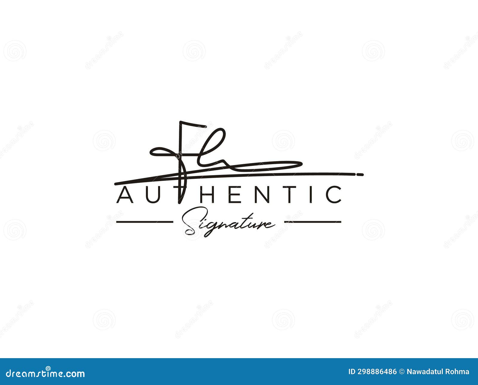 Letter FE Signature Logo Template Vector | CartoonDealer.com #298886486