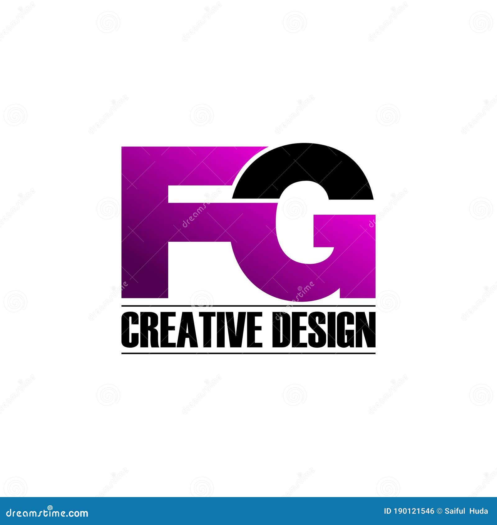 Letter FG Monogram Logo Icon Design Vector. Stock Vector - Illustration ...